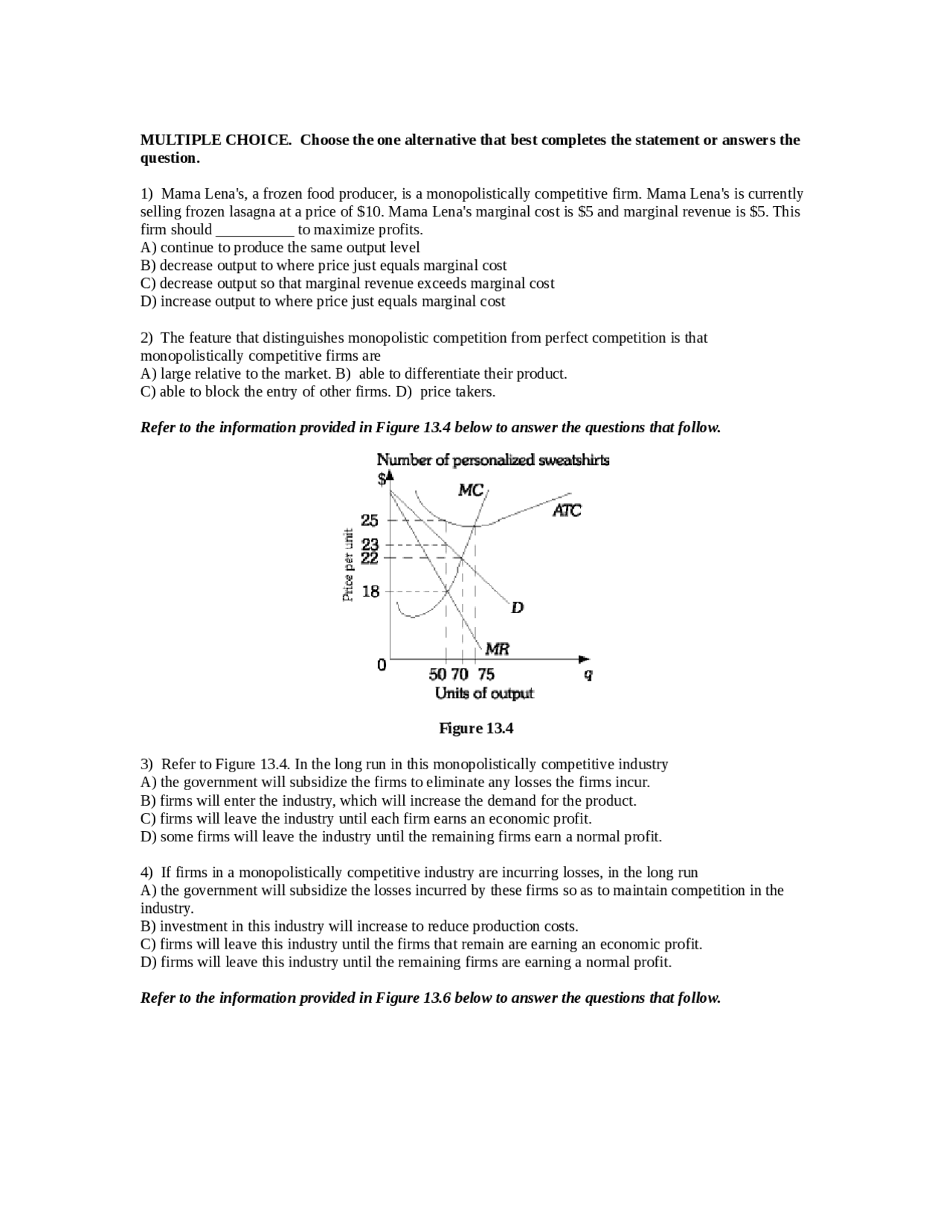 Principles Of Economics Quiz 3 Econ 2005 Docsity