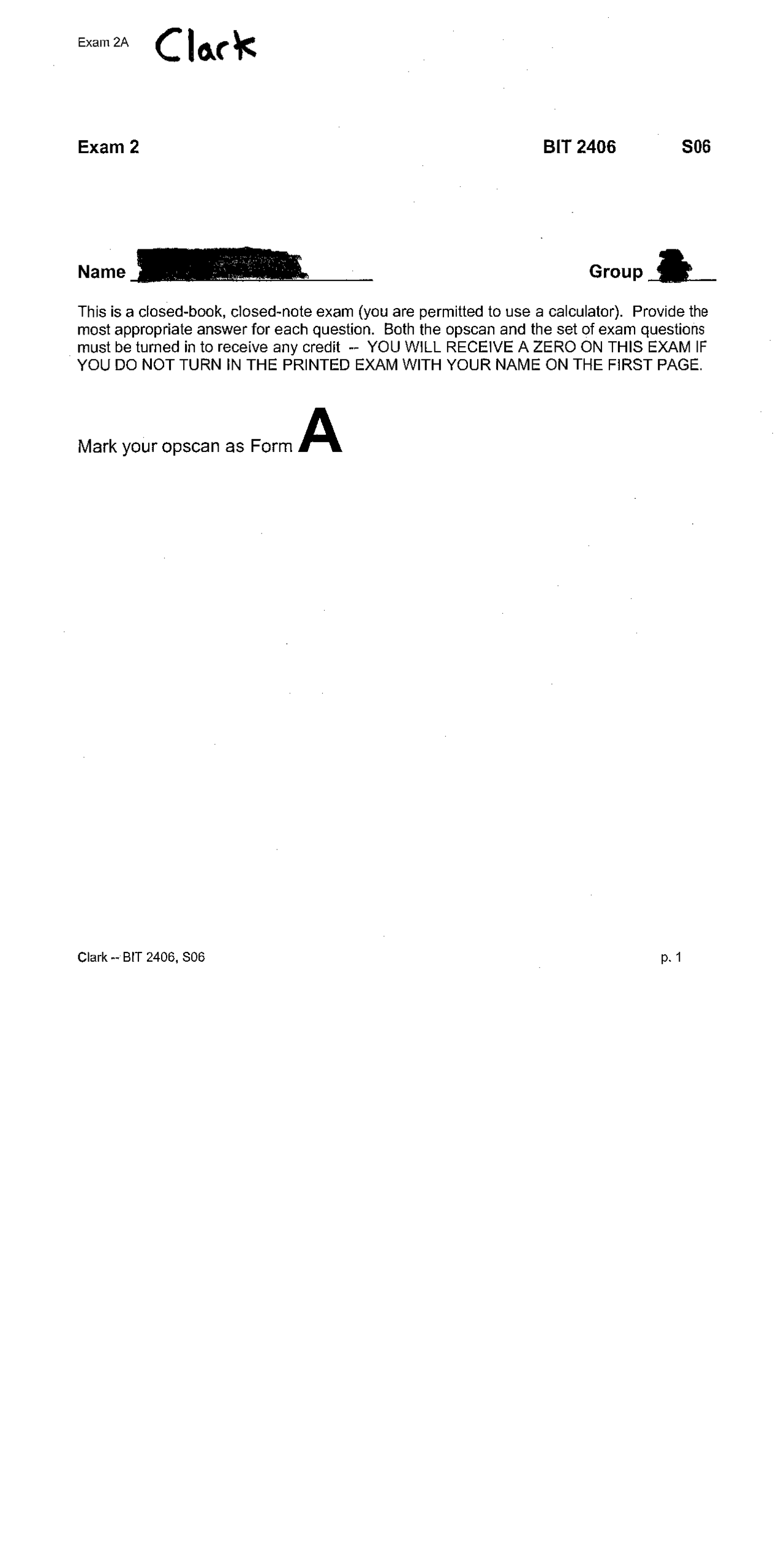 Exam 2 Questions On Quantitative Methods With Answers Bit 2406 Docsity