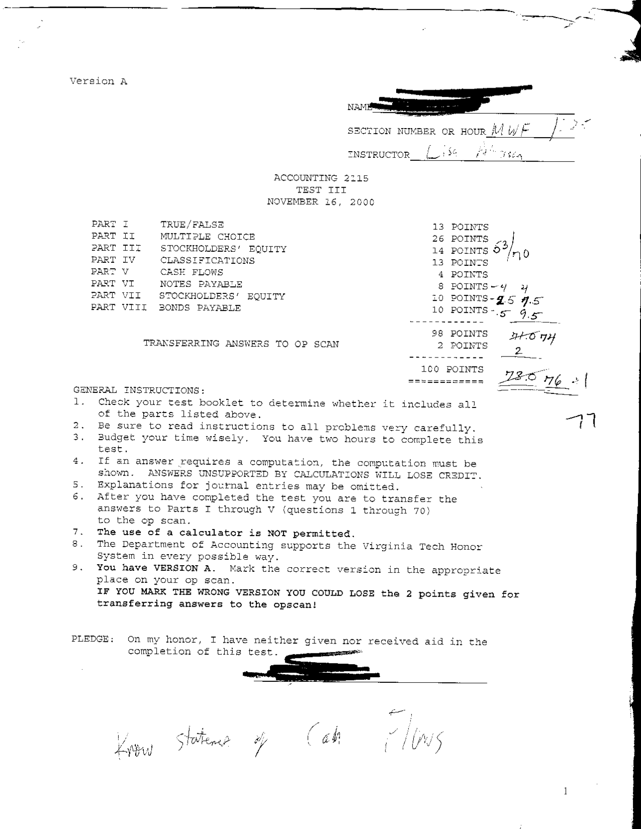 Problems On Financial Accounting Exam Acis 2115 Docsity