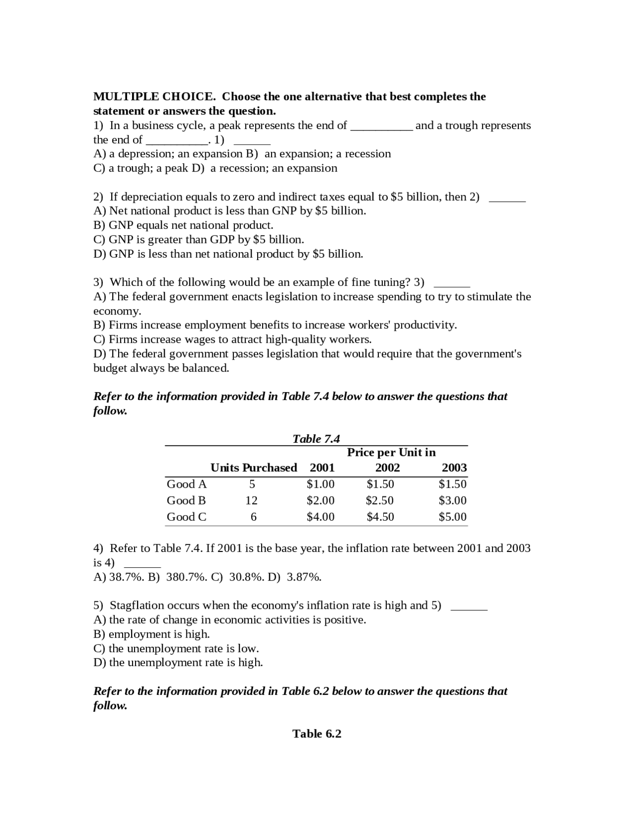 Midterm Exam 1 With Answers Principles Of Economics Econ 2006 Docsity