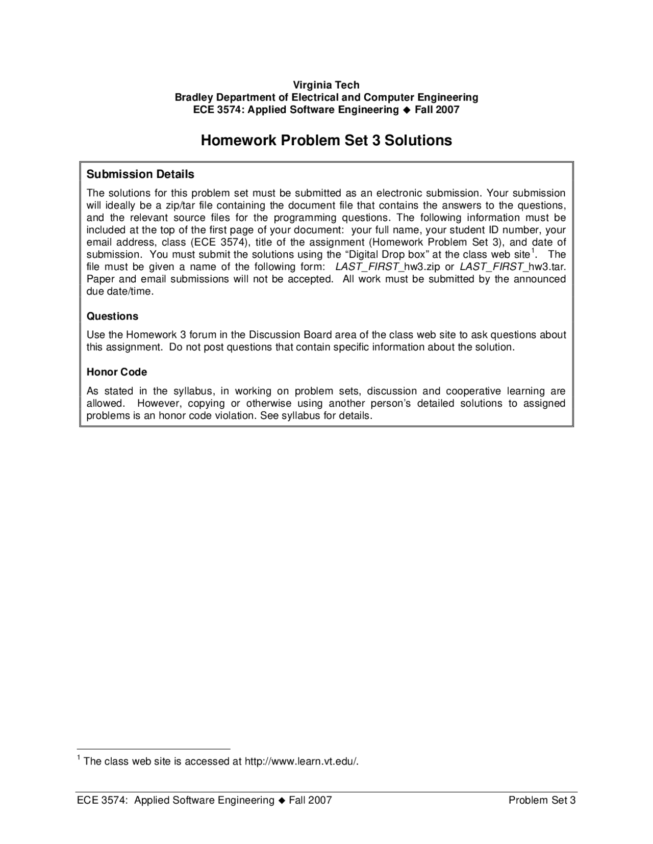 Homework 3 Solutions Applied Software Design Ece 3574 Docsity
