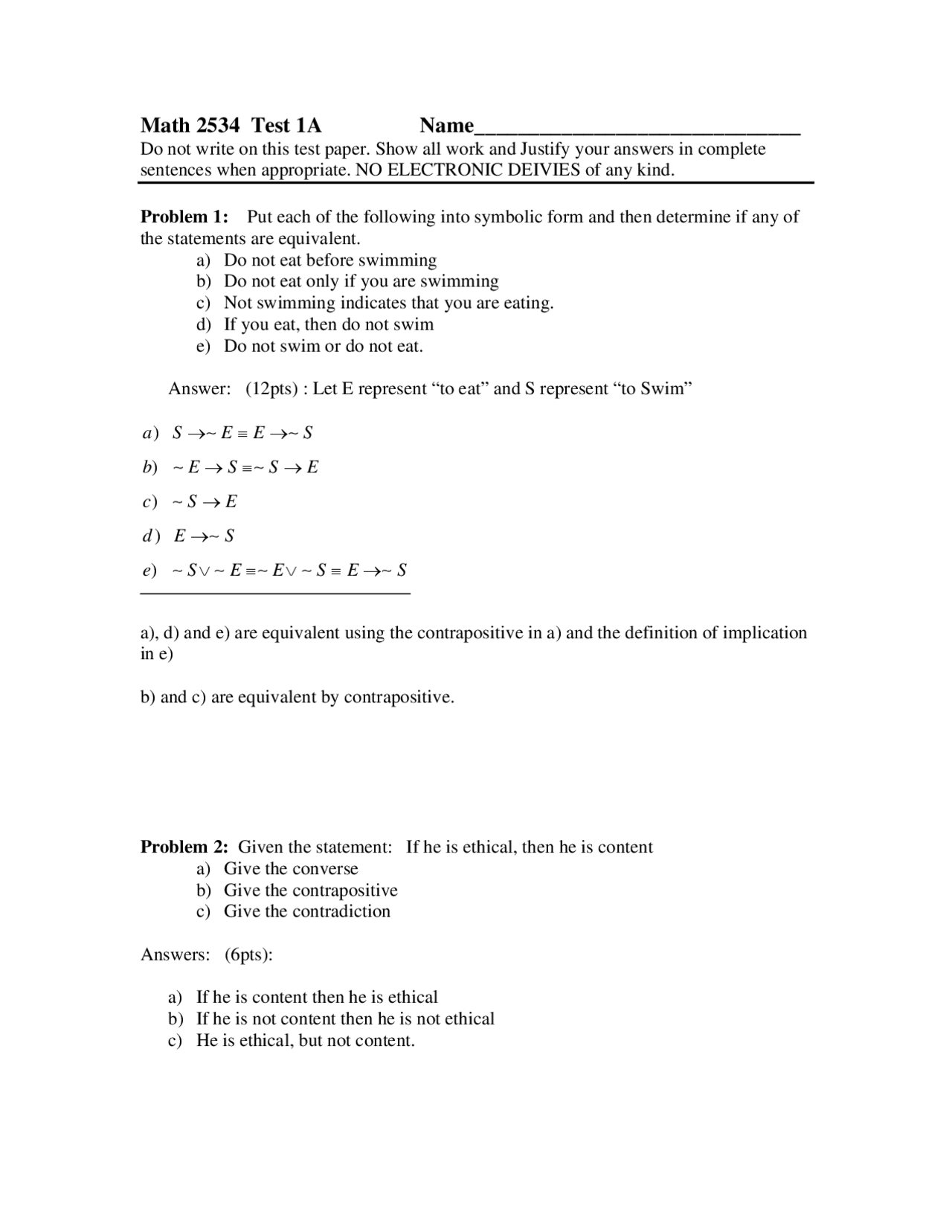 Introduction To Discrete Mathematics Problems And Questions Math