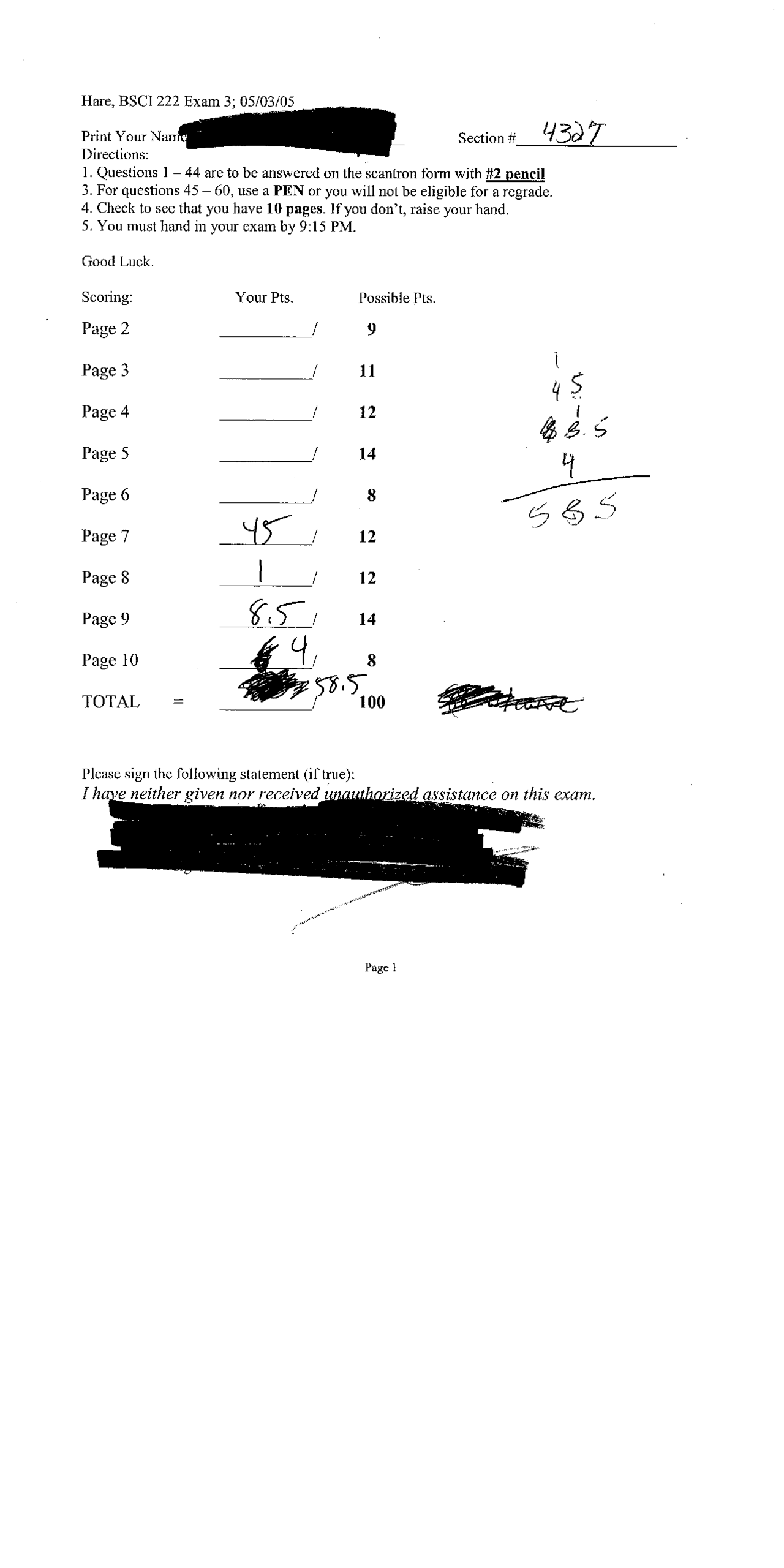 Principle Genetics Examination 3 With Solution Manual Bsci 222