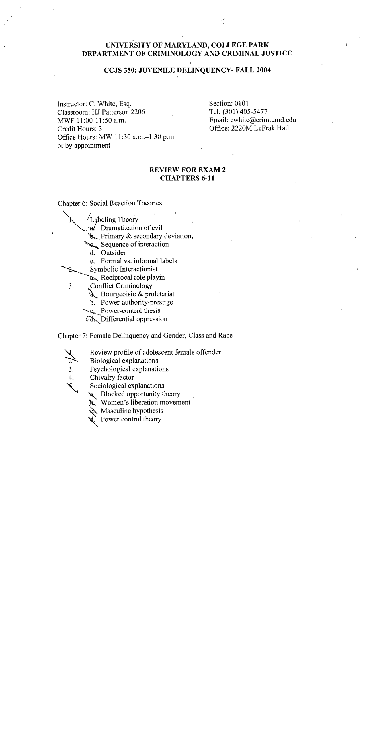 All Chapters Outline Final Exam Review Juvenile Delinquency Ccjs