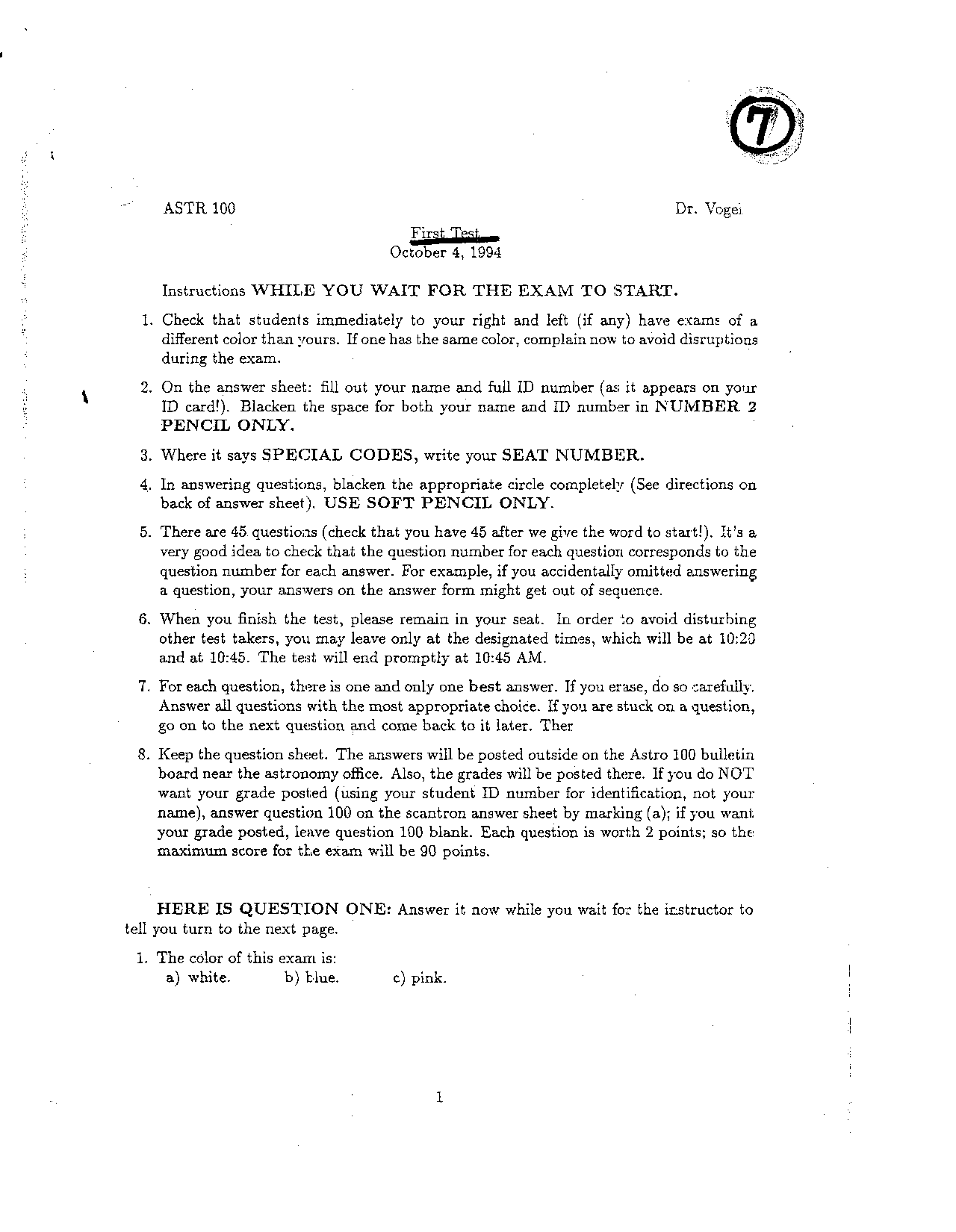 Practice Exam 1 Introduction To Astronomy Astr 100 Docsity