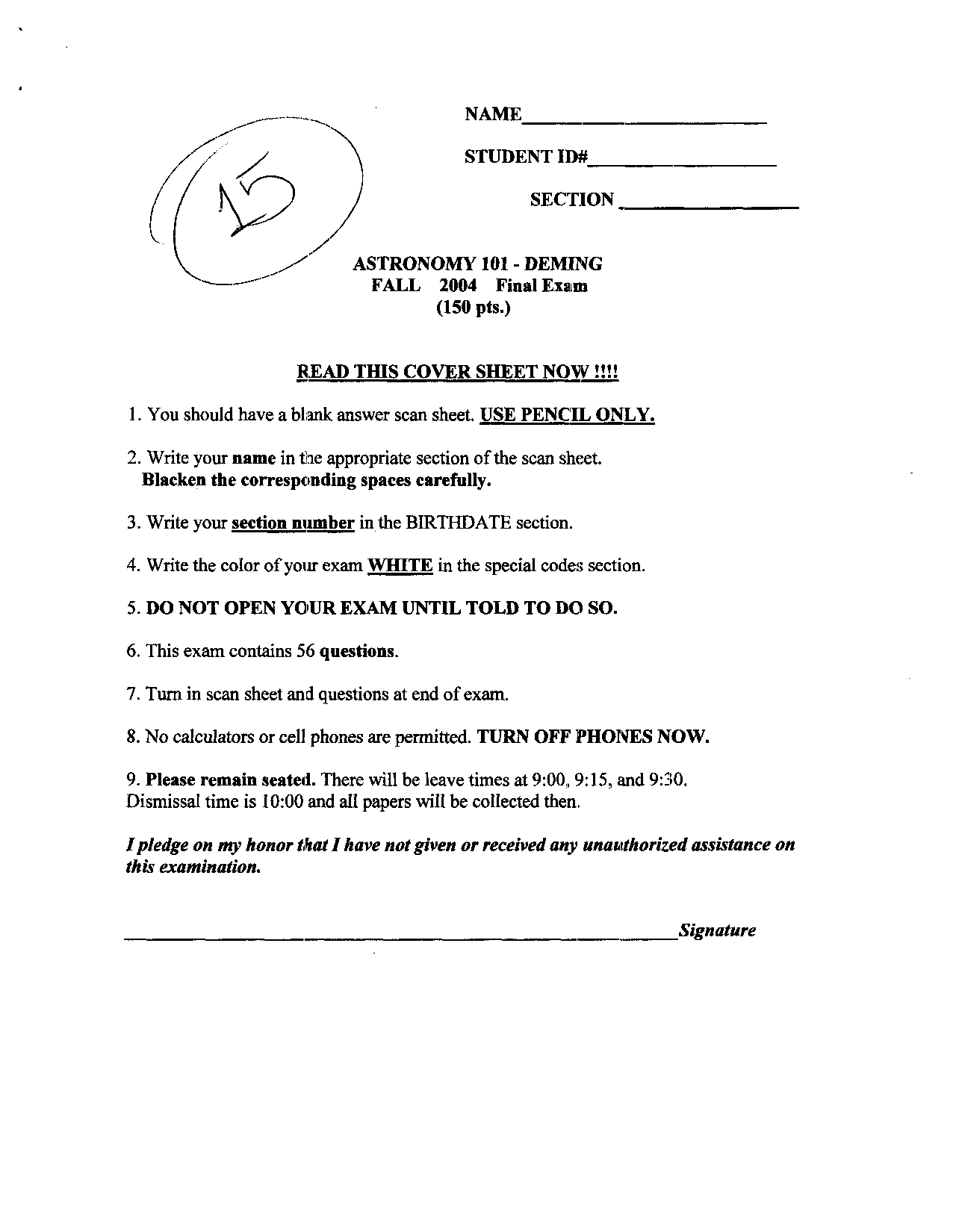 Final Exam Questions General Astronomy Astr 101 Docsity