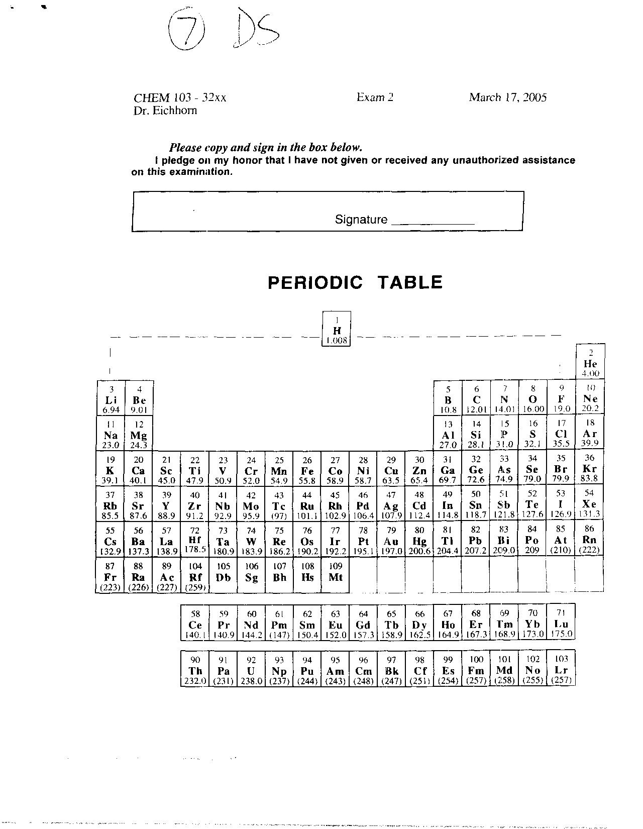 10 Questions On Chemical Fundamentals I Exam 2 Chem 131 Docsity