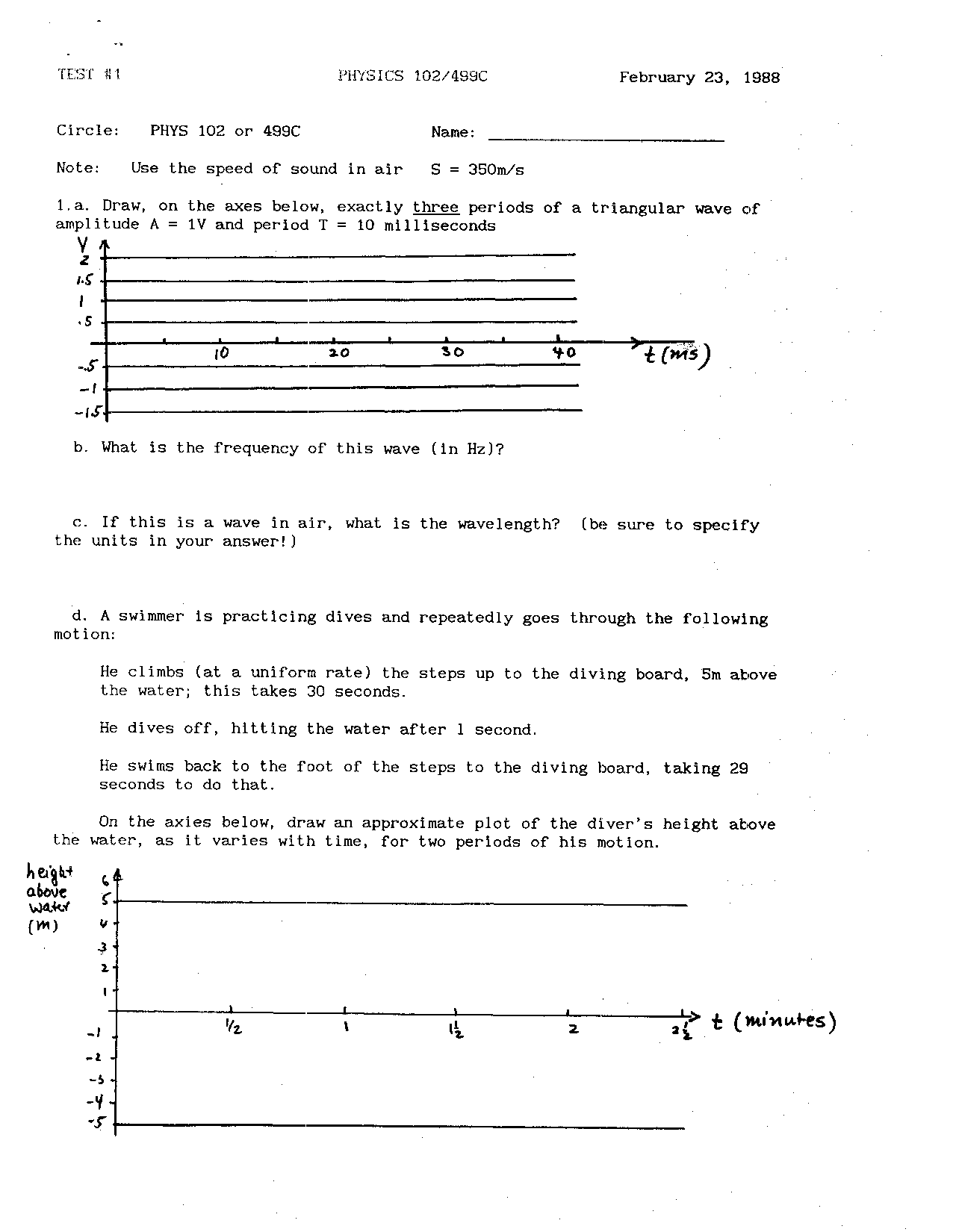 8 Questions On Physics Of Music Exam 1 Phys 102 Docsity