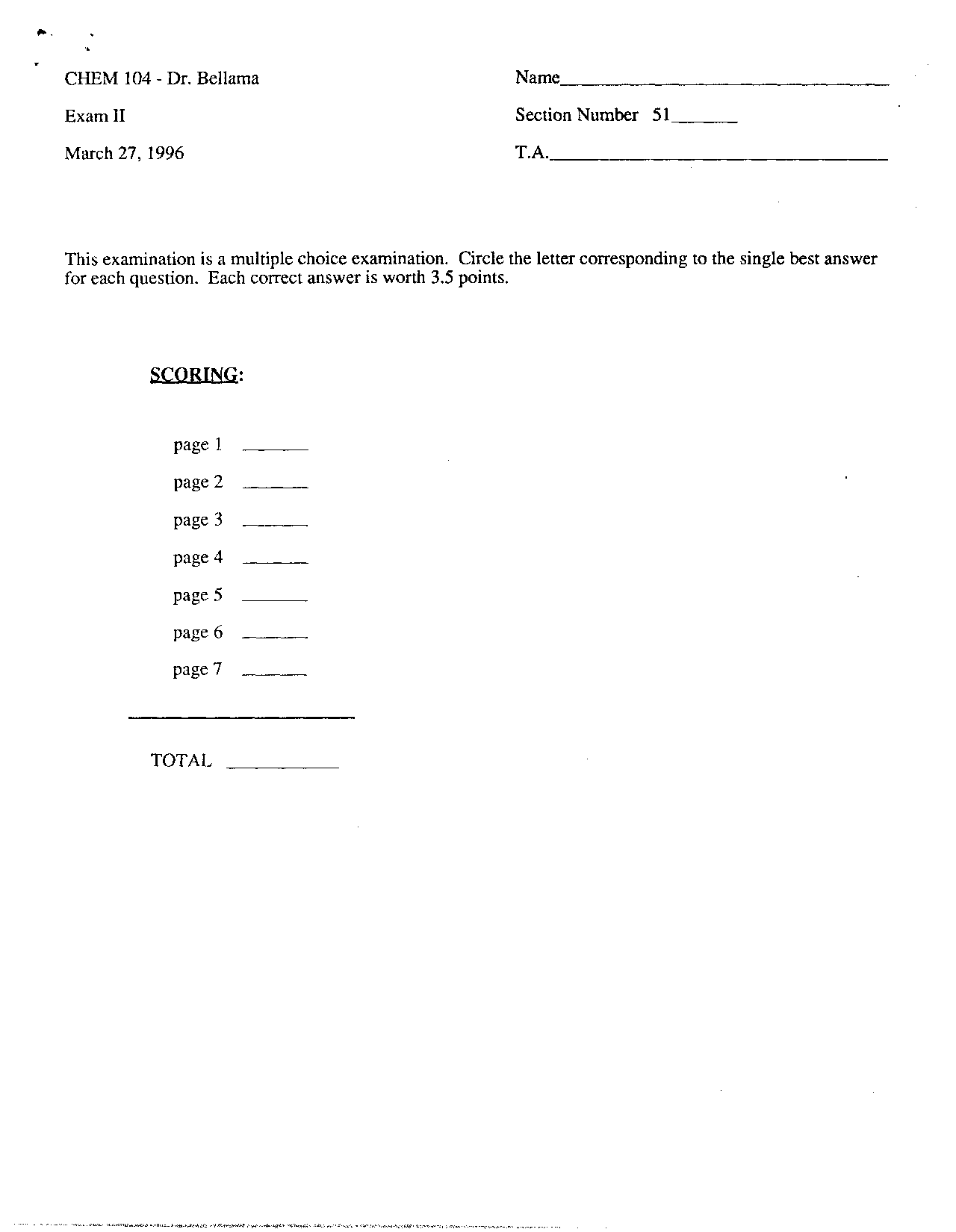 Fundamentals Of Organic And Biochemistry Multiple Choice Questions