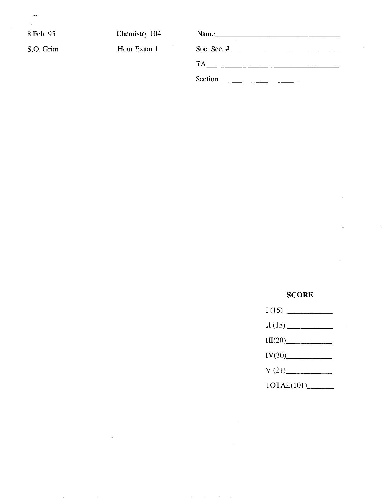 Exam 1 22 Questions Fundamentals Of Organic And Biochemistry Chem
