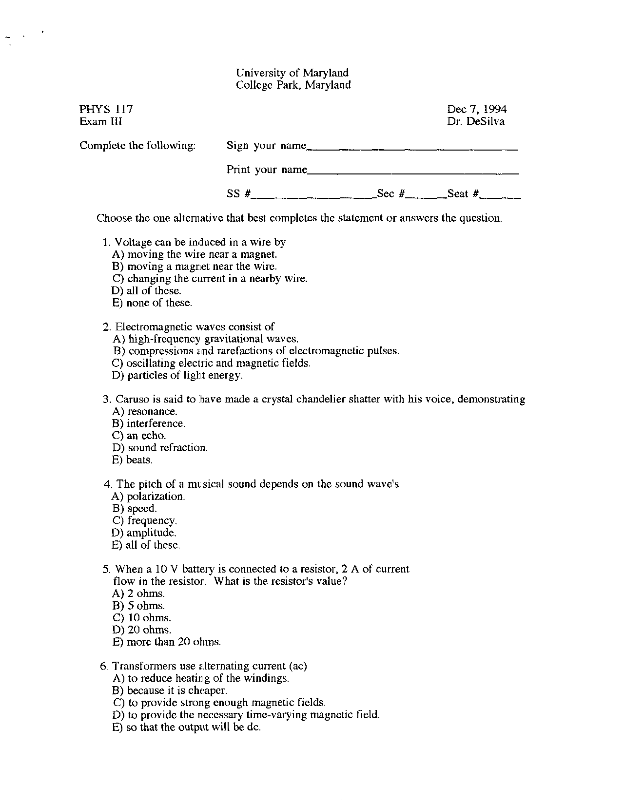 35 MCQs for Exam 2 - Introduction to Physics | PHYS 117 | Exams Physics | Docsity