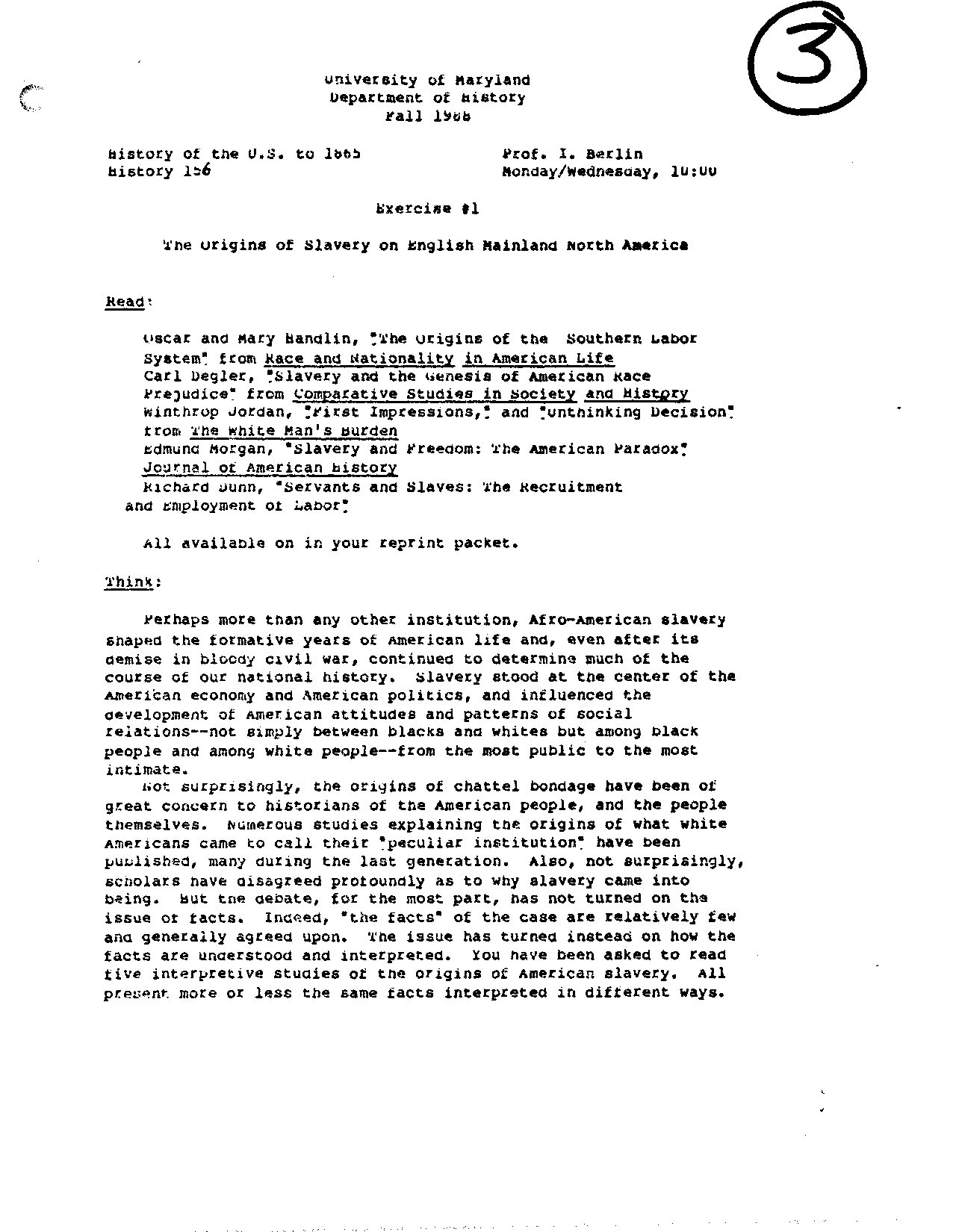 History Of Us For Assignment 1 Hist 156 Docsity