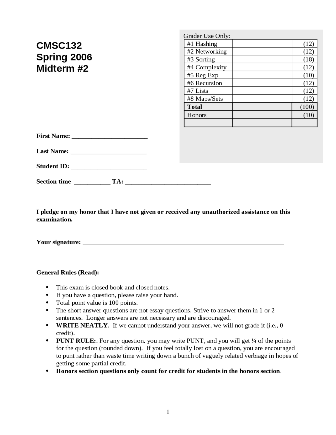 Object Oriented Programming Ii Midterm Exam 2 Cmsc 132 Docsity 2457
