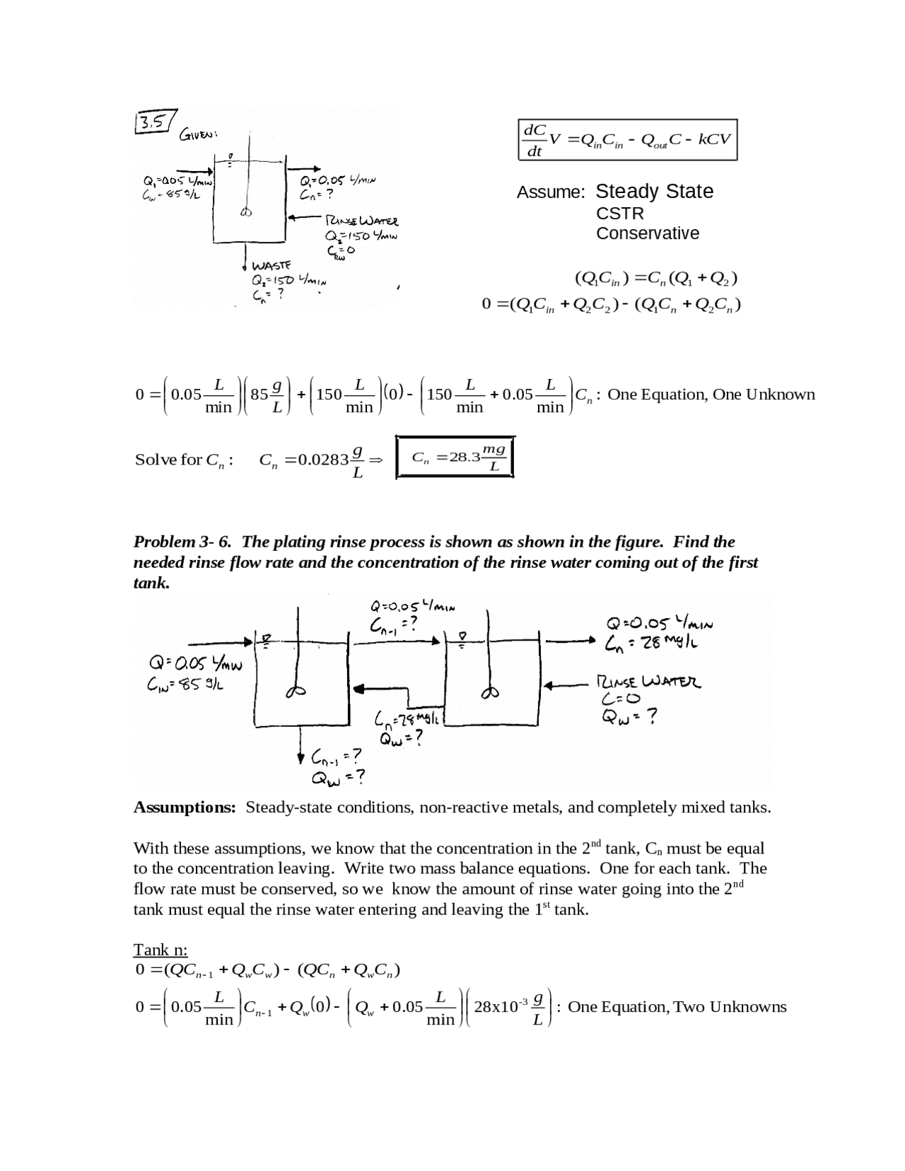 Homework Assignment Answers Introduction To Environmental Engineering