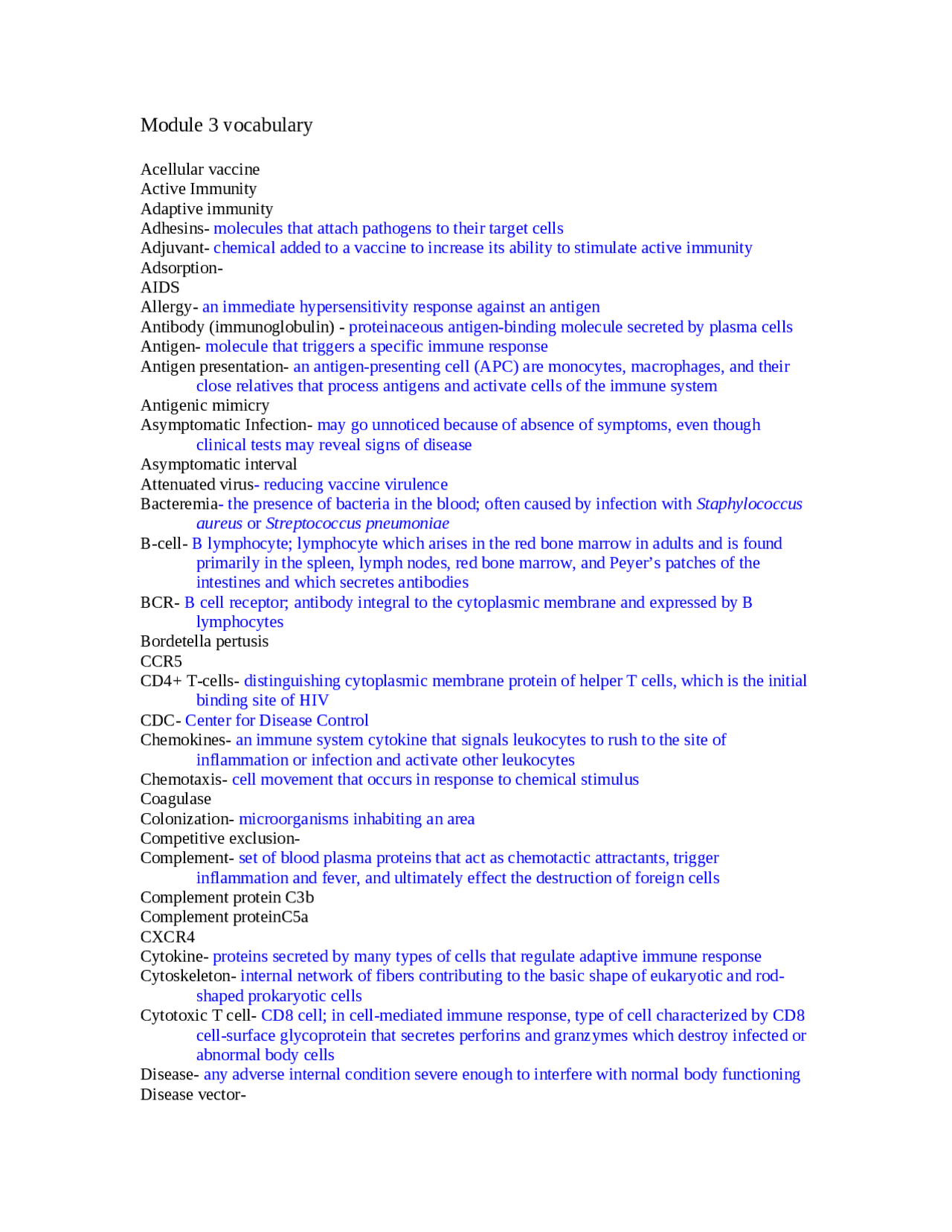 Fundamental biology glossary with main terms and meanings | BSCI 223 ...