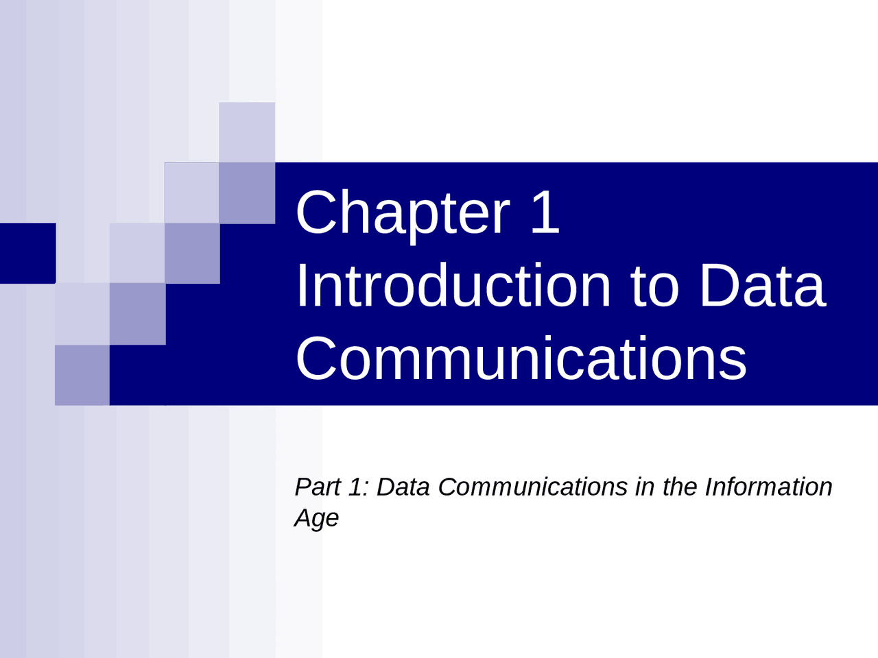 Introduction To Data Communications Lecture Notes For Exam Review