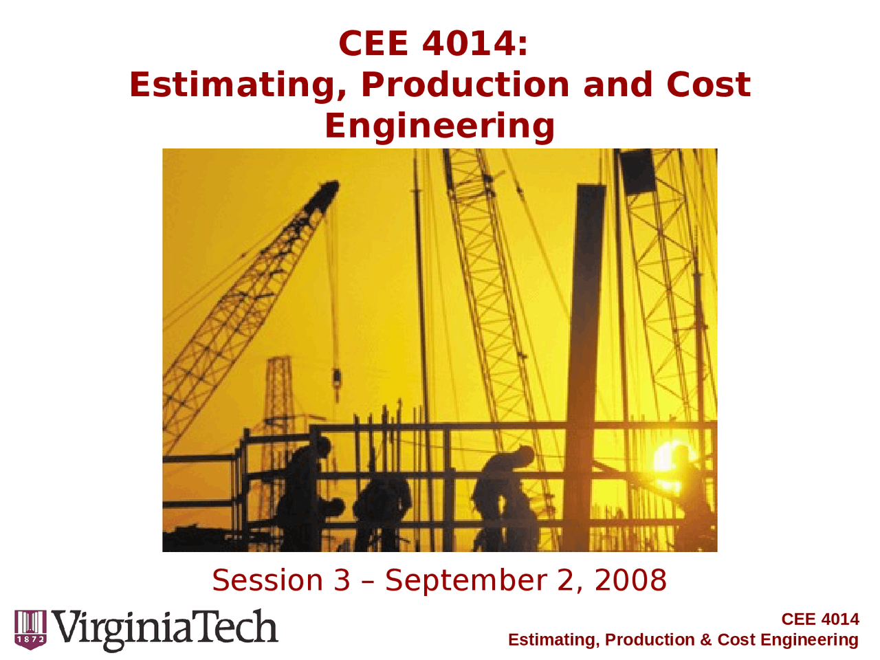 Cost Estimation, Cost Component, Conceptual Estimation, Engineering ...