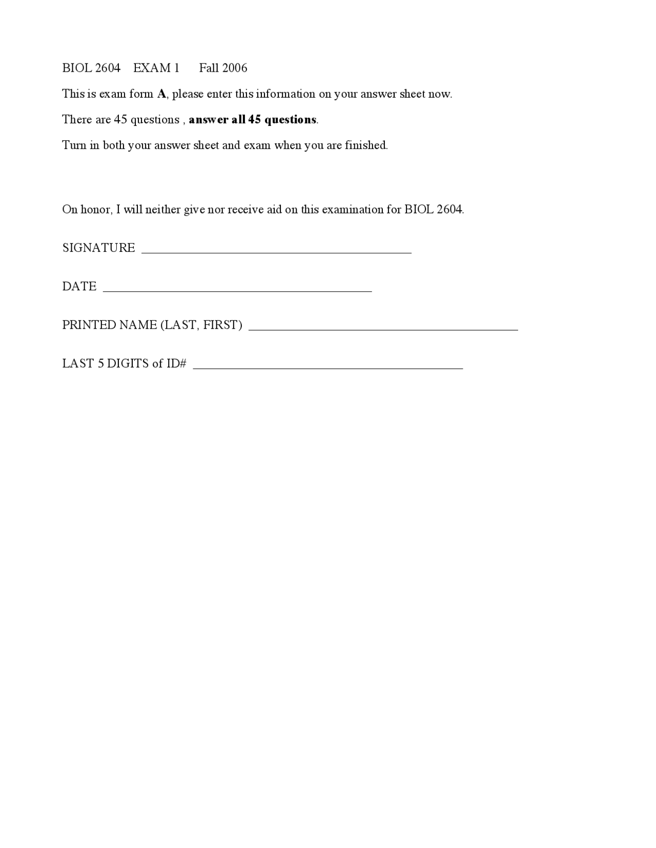 Exam 1 Practice Questions On General Microbiology Biol 2604 Docsity