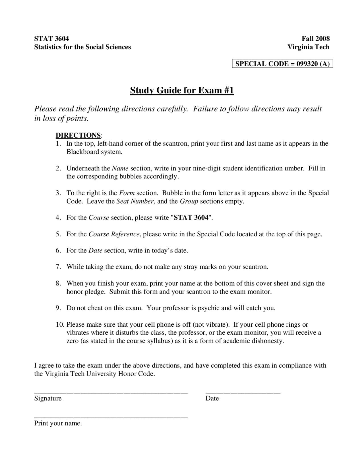 Social Science Statistics Review Sheet For Exam 1 Stat 3604 Docsity