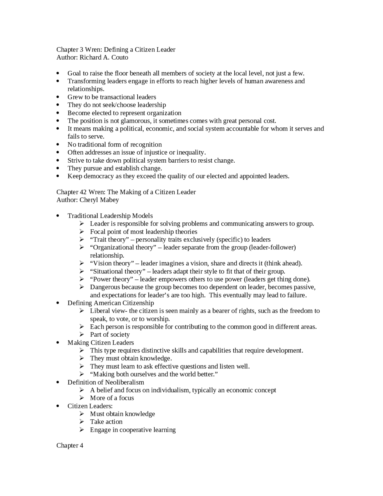 Citizen Leader - Exploring Citizen Leadership - Study Guide | LDRS 1015 ...