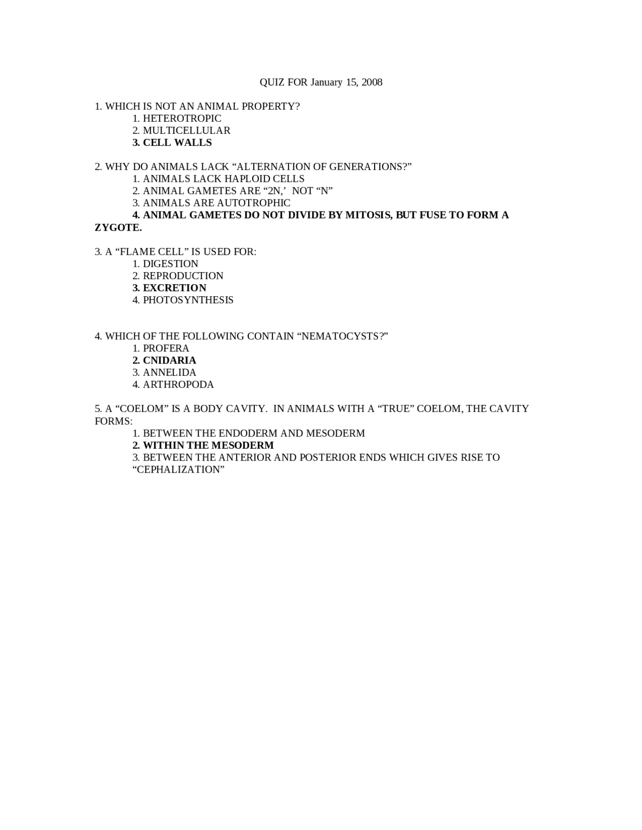 5 Mcqs With Answers Key On Principles Of Biology Quiz 1 Biol 1106