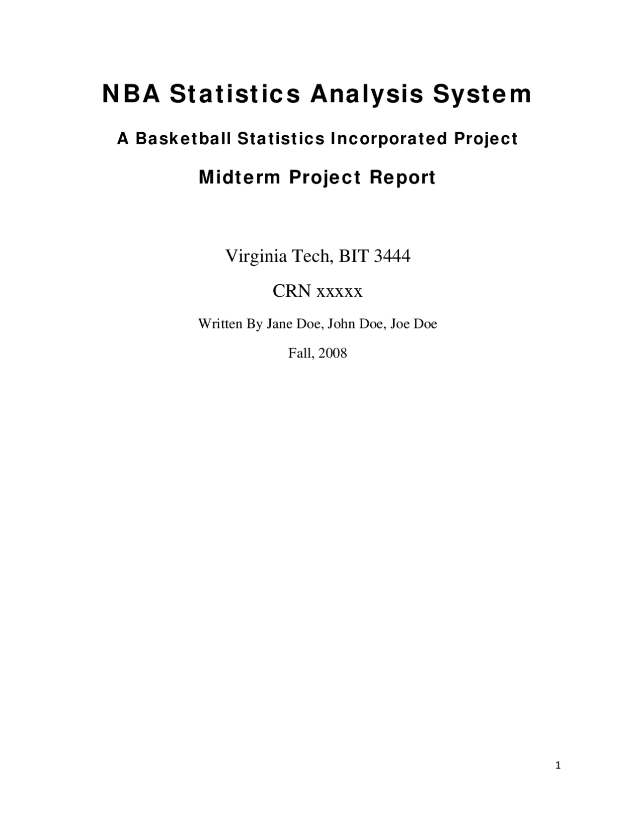 NBA Stats Analysis: Midterm Report by Jane, John, Joe (BIT 3444, VT ...