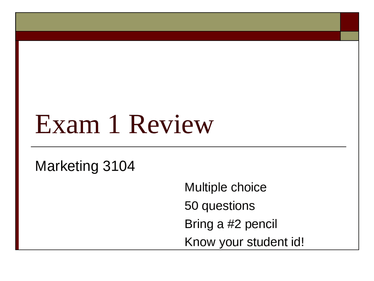 Marketing Management Class Notes Mktg 3104 Docsity
