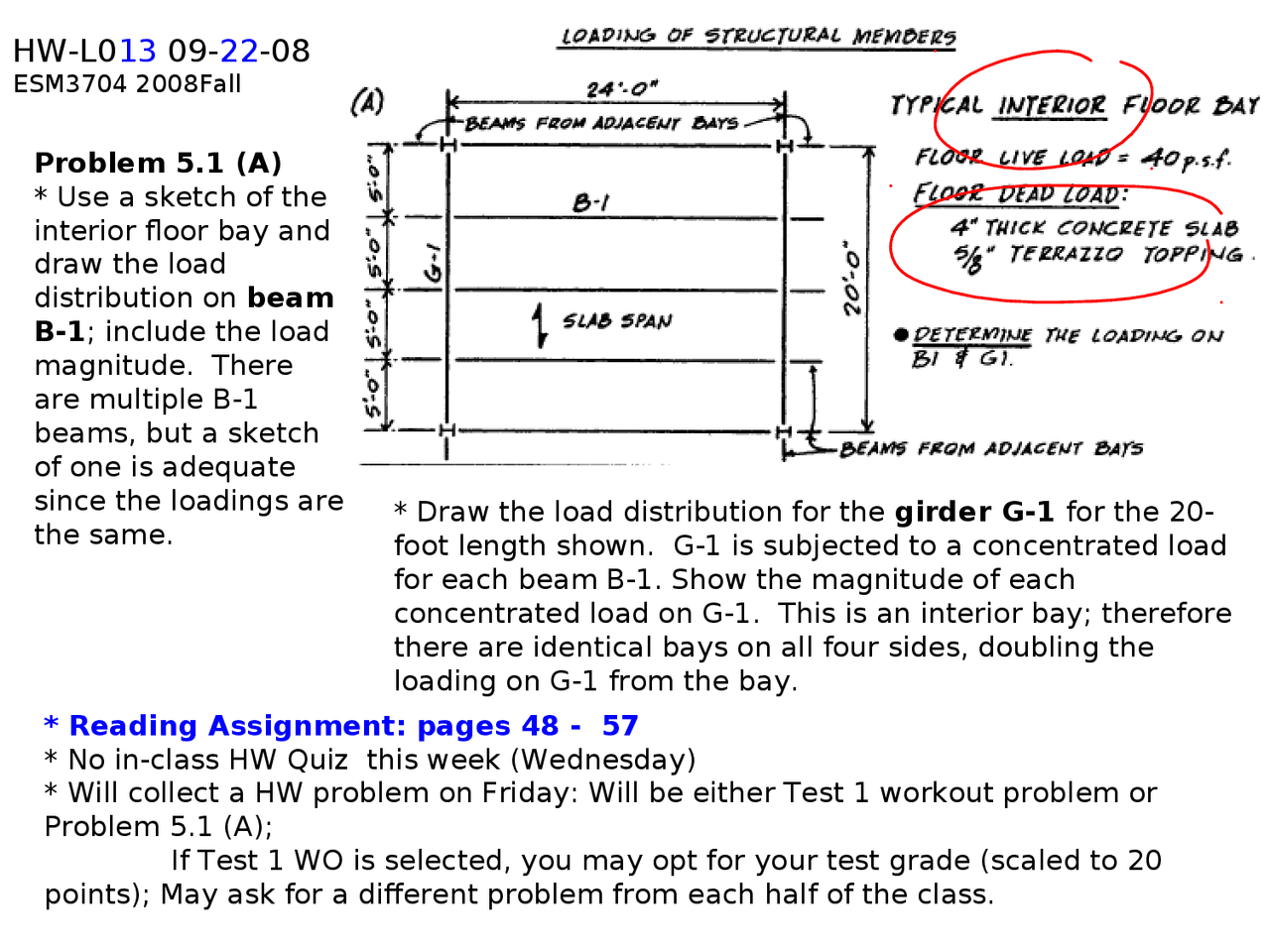 Lecture Notes On Loading Of Structural Members Esm 3704 Docsity
