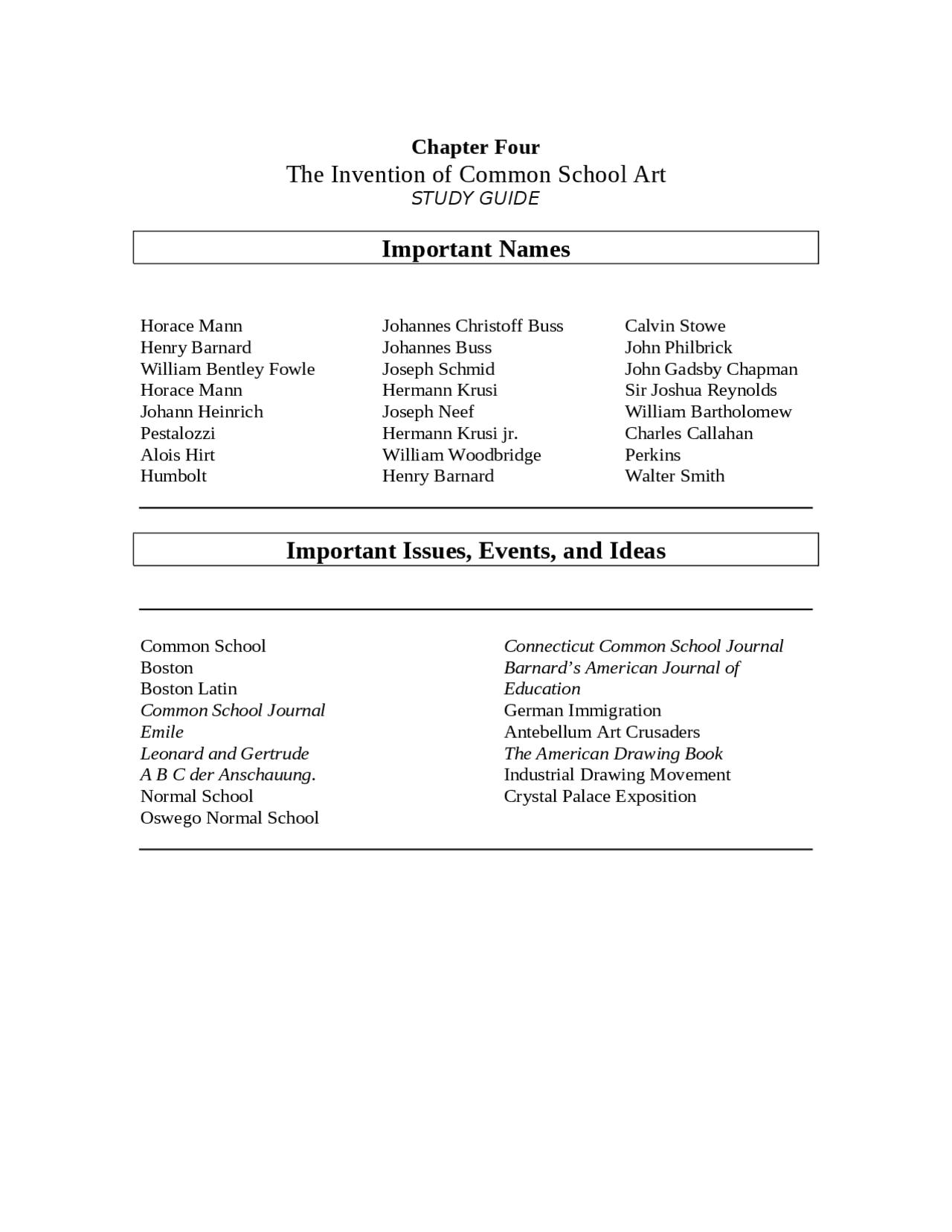 Study Guide - Foundations of Art Education | ART 401.00 | Study notes ...