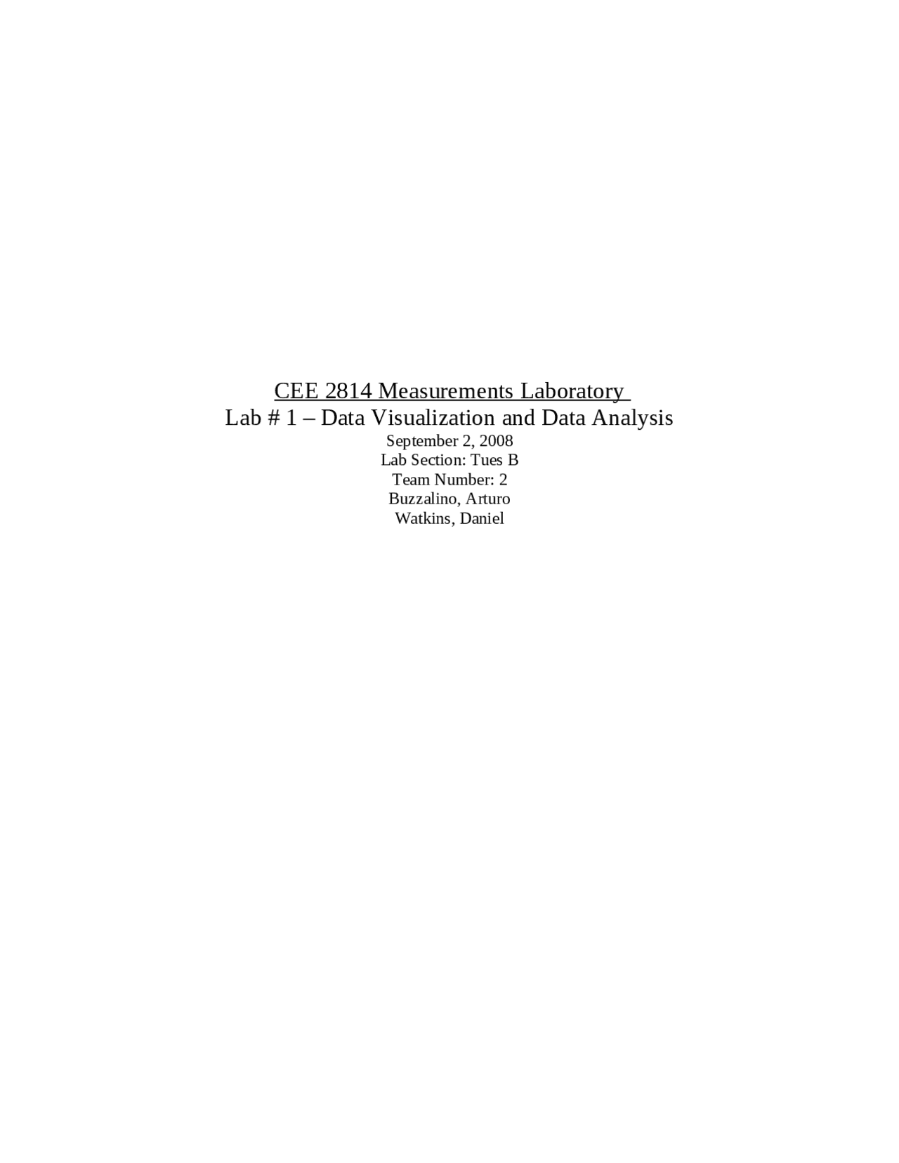 Data Visualization And Data Analysis Lab Report Cee 2814 Docsity