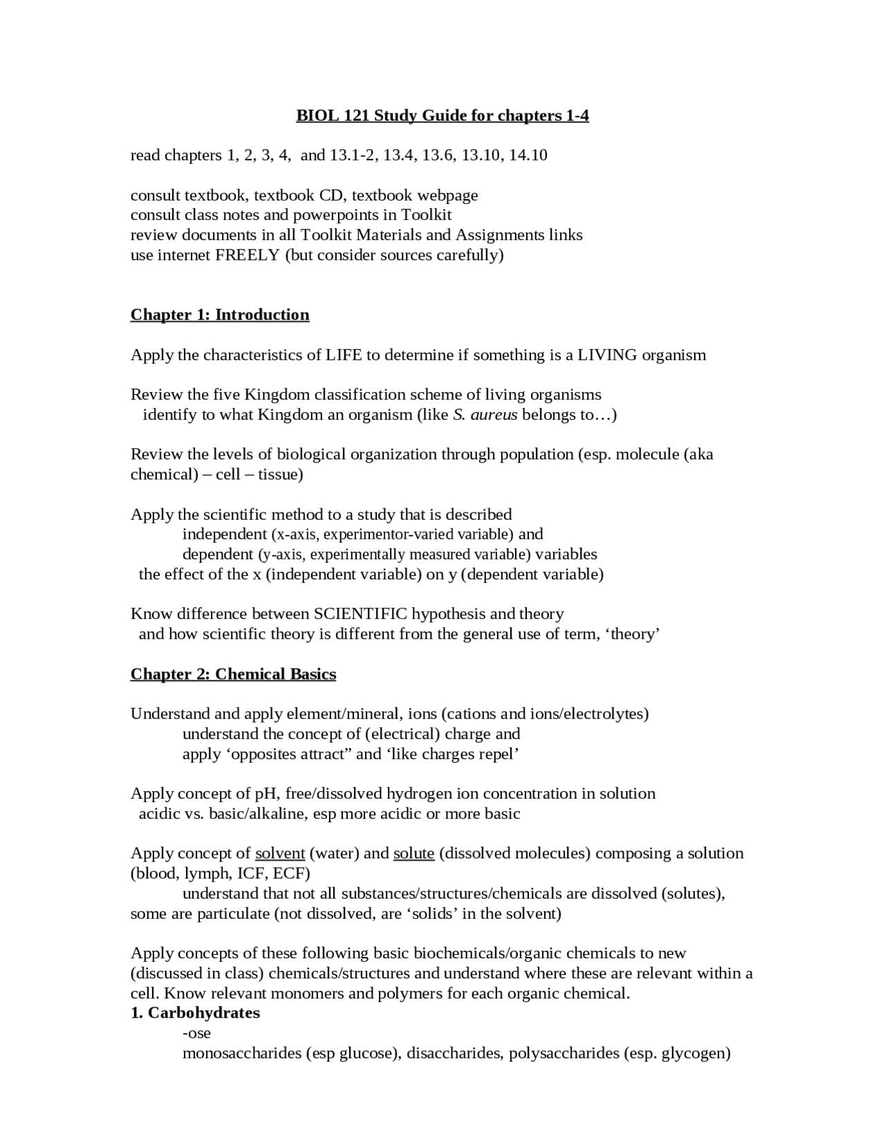 Human Biology and Disease - All Lectures Combined | BIOL 1210 - Docsity