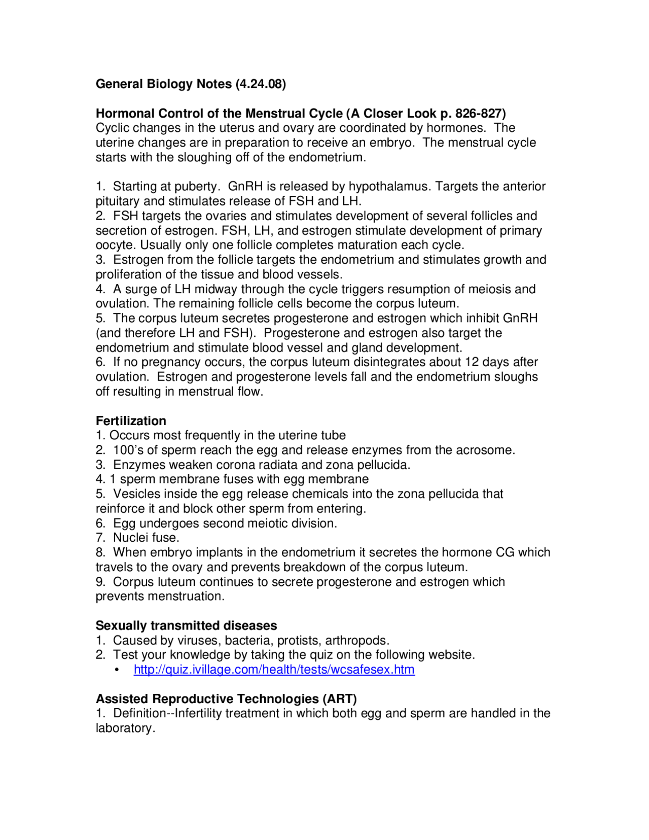 General Biology Notes For Final Biol 1006 Docsity