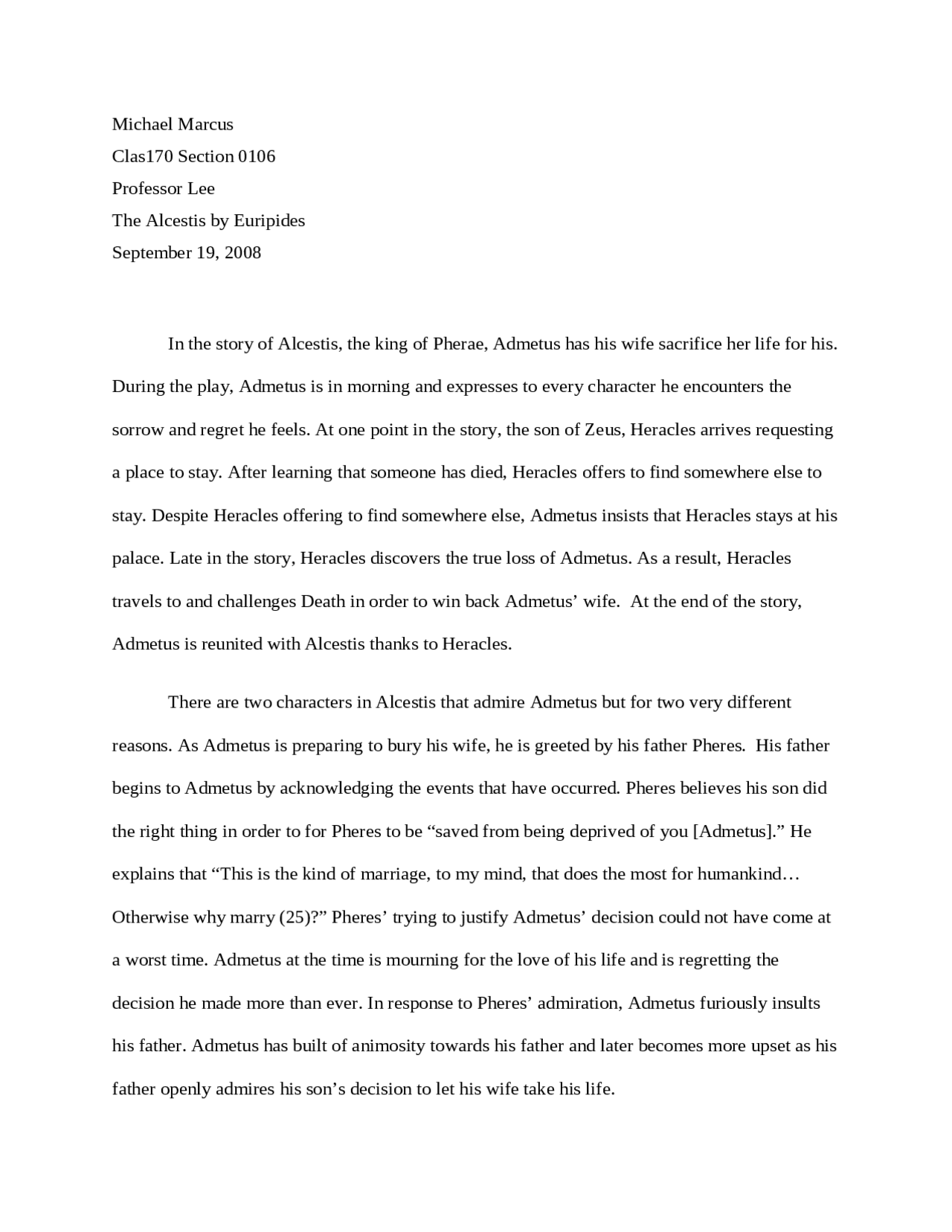 Story Of Alcestis, The King Of Pherae - Greek and Roman Mythology ...