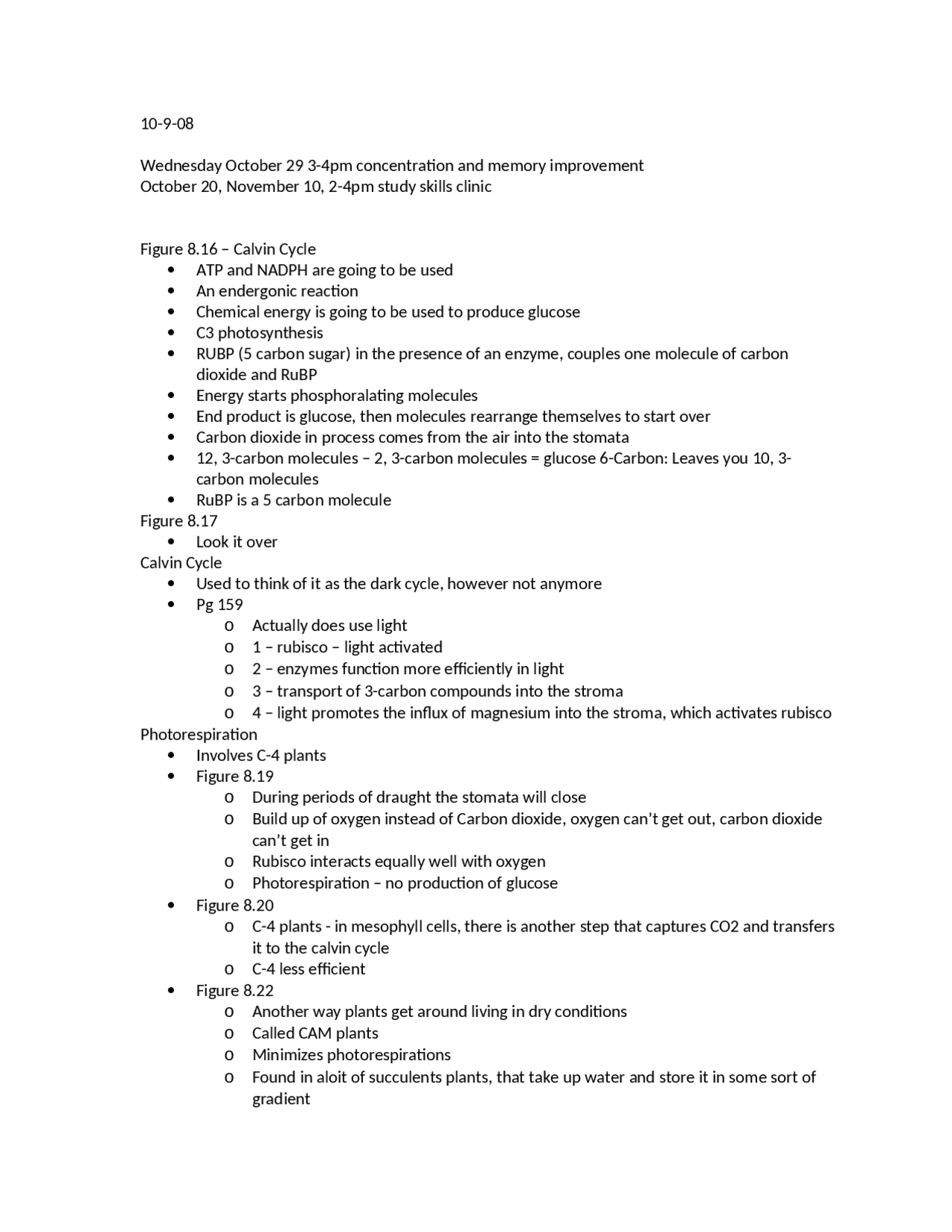 Class Notes For Principles Of Biology Biol 1105 Docsity