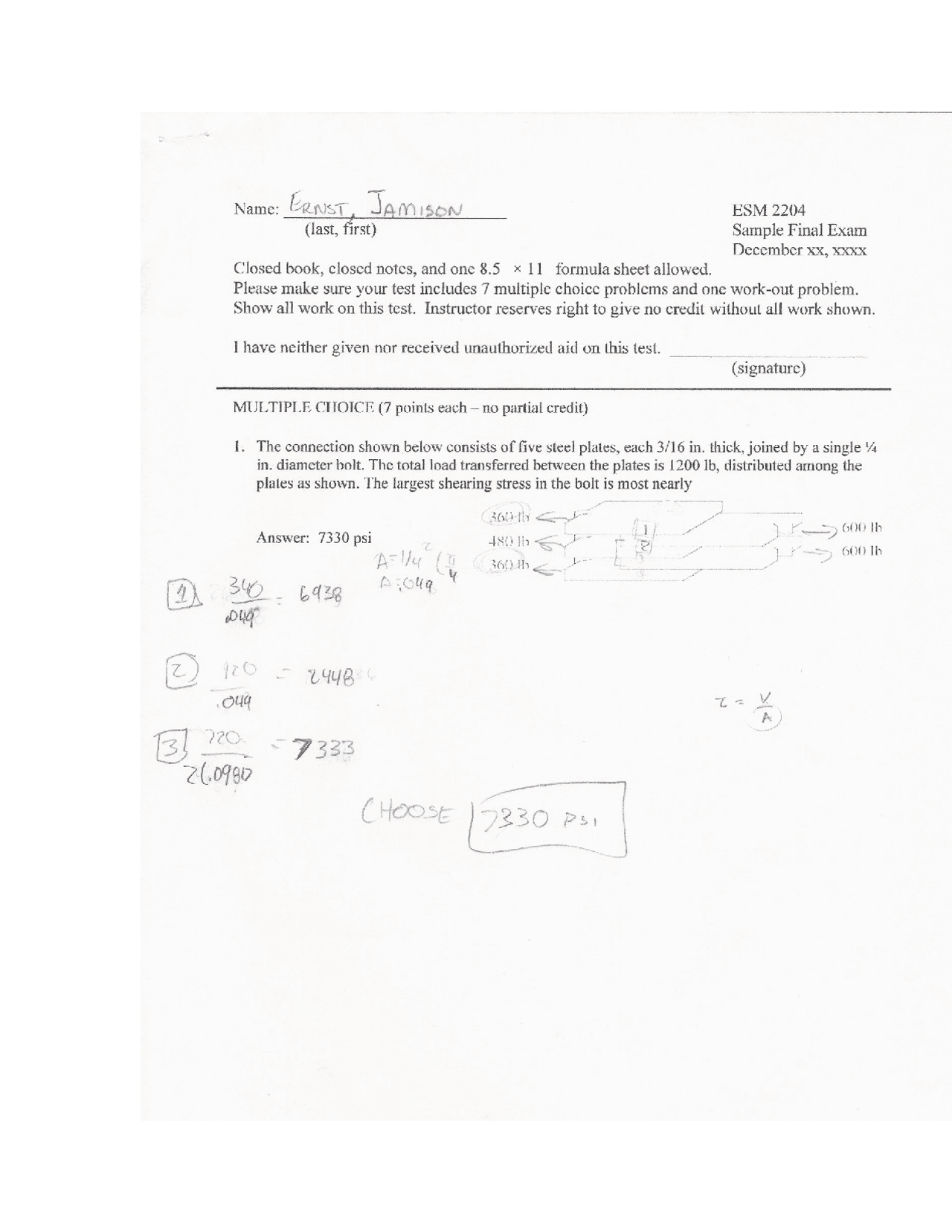 Final Exam With Resolution Introduction To Geotechnical Engineering