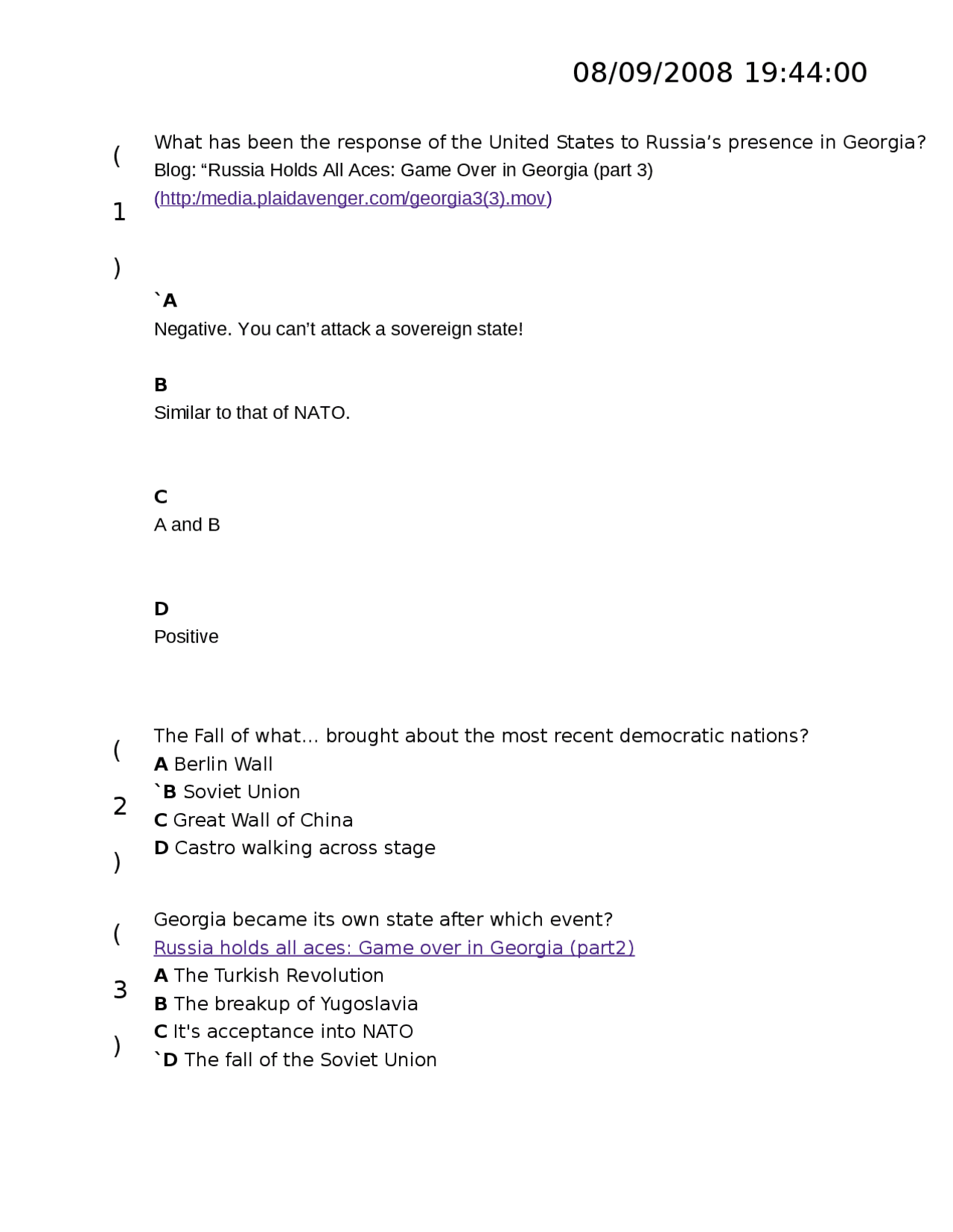 Quiz 2 Solved Questions - World Regions | GEOG 1014 | Quizzes Political ...
