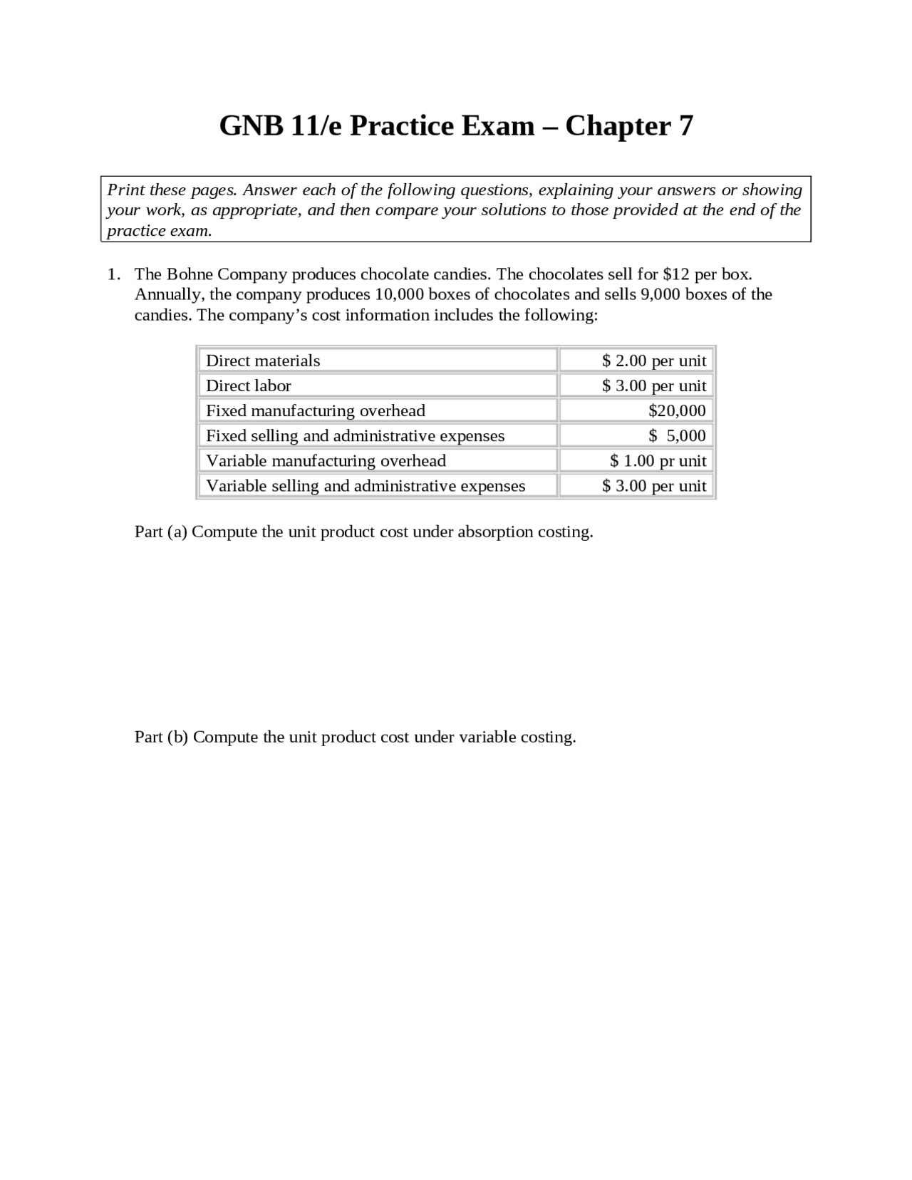 Principles Of Accounting Practice Exam With Solutions Acis 2116