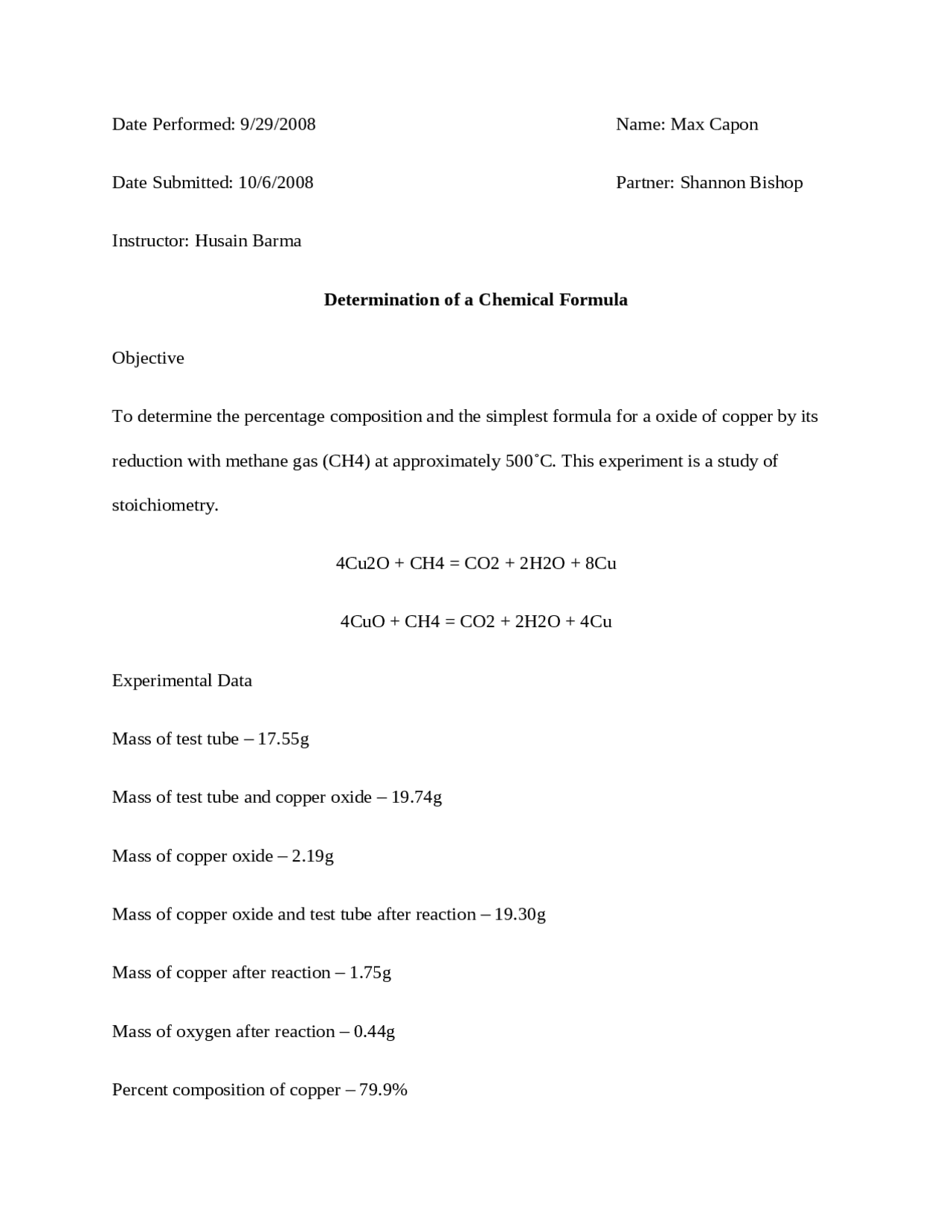 Determination Of A Chemical Formula General Chemistry Lab CHEM 1045 determination-of-a-chemical-formula-general-chemistry-lab-chem-1045