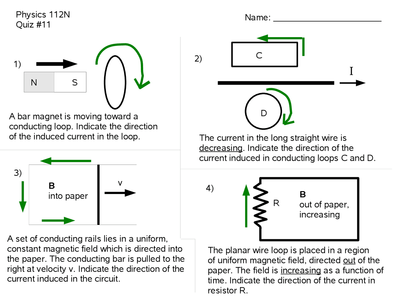 Solution Of Quiz 11 Introductory General Physics Phys 112n Docsity