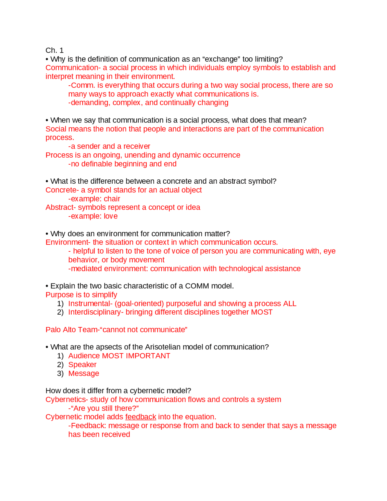 Communication, Theory, Symbolization - Chapterwise Outline | COMM 1014 - Docsity