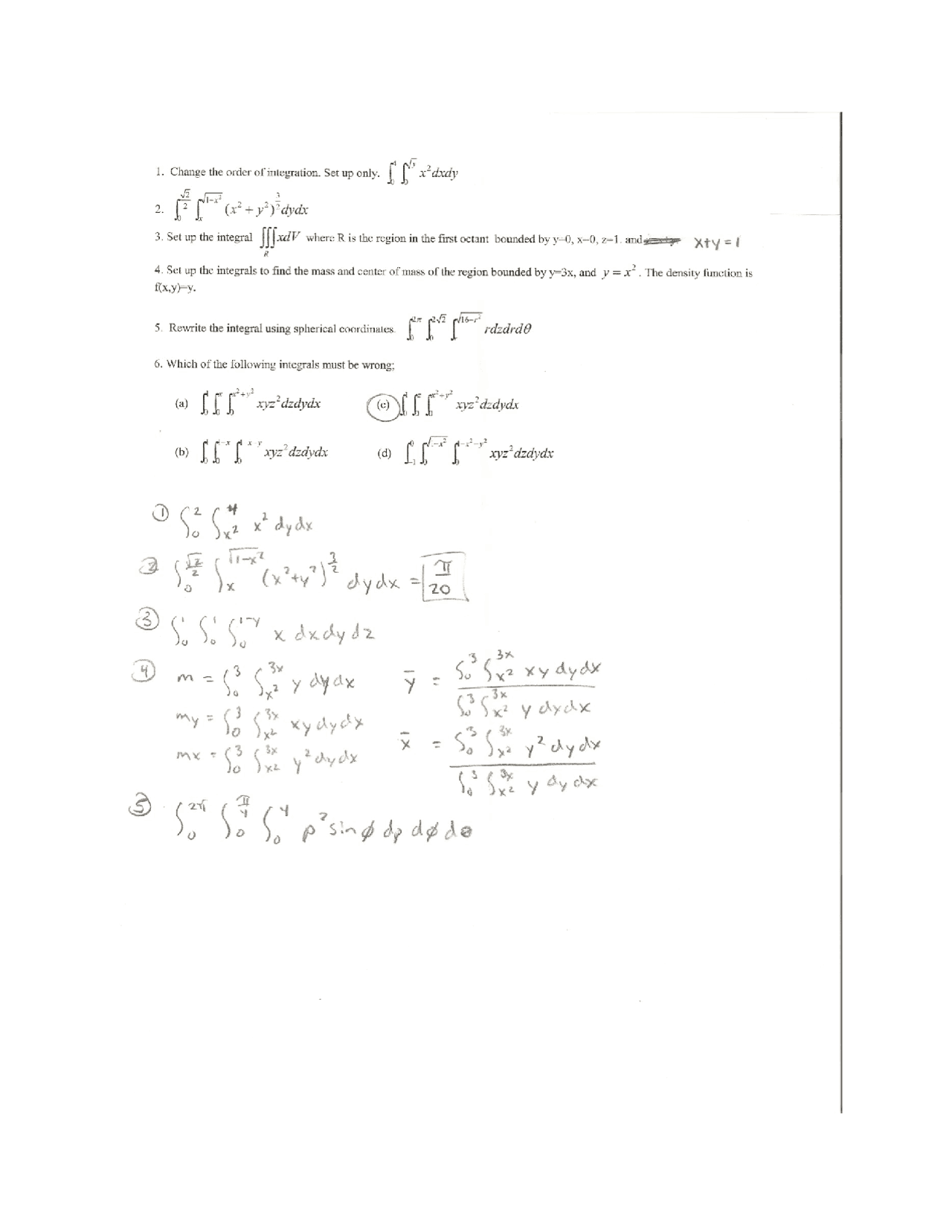 Multivariable Calculus - Practice Exam 2 | MATH 2224 - Docsity Multivariable Calculus - Practice Exam 2 | MATH 2224 - Docsity