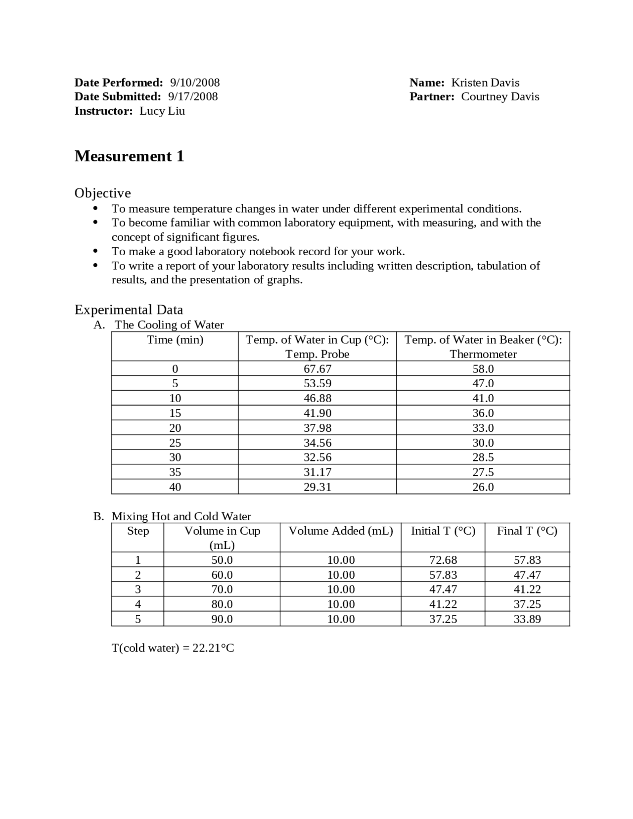 Measurement 1 Introductory Psychology Lab Report Psyc 2004 Docsity