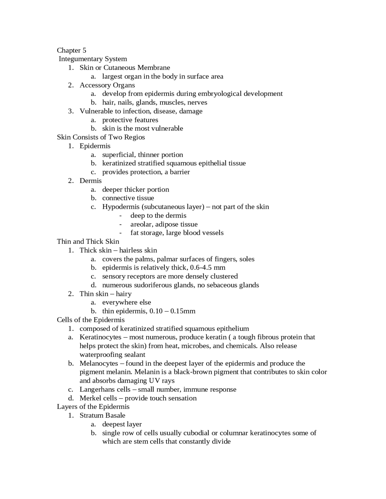 Integumentary System - Human Anatomy and Physiology - Study Guide ...