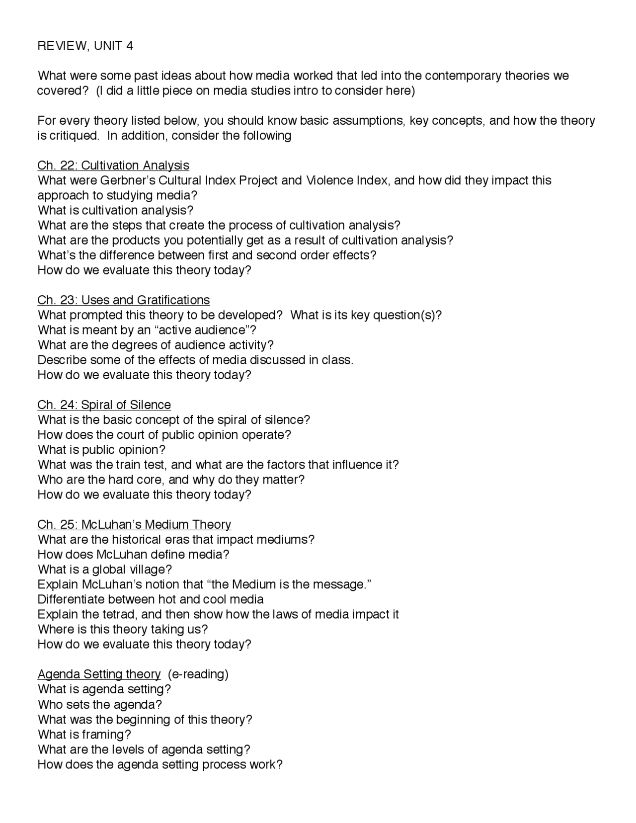 Review Questions for Intro to Comm Studies Test 4 | COMM 1014 | Study ...