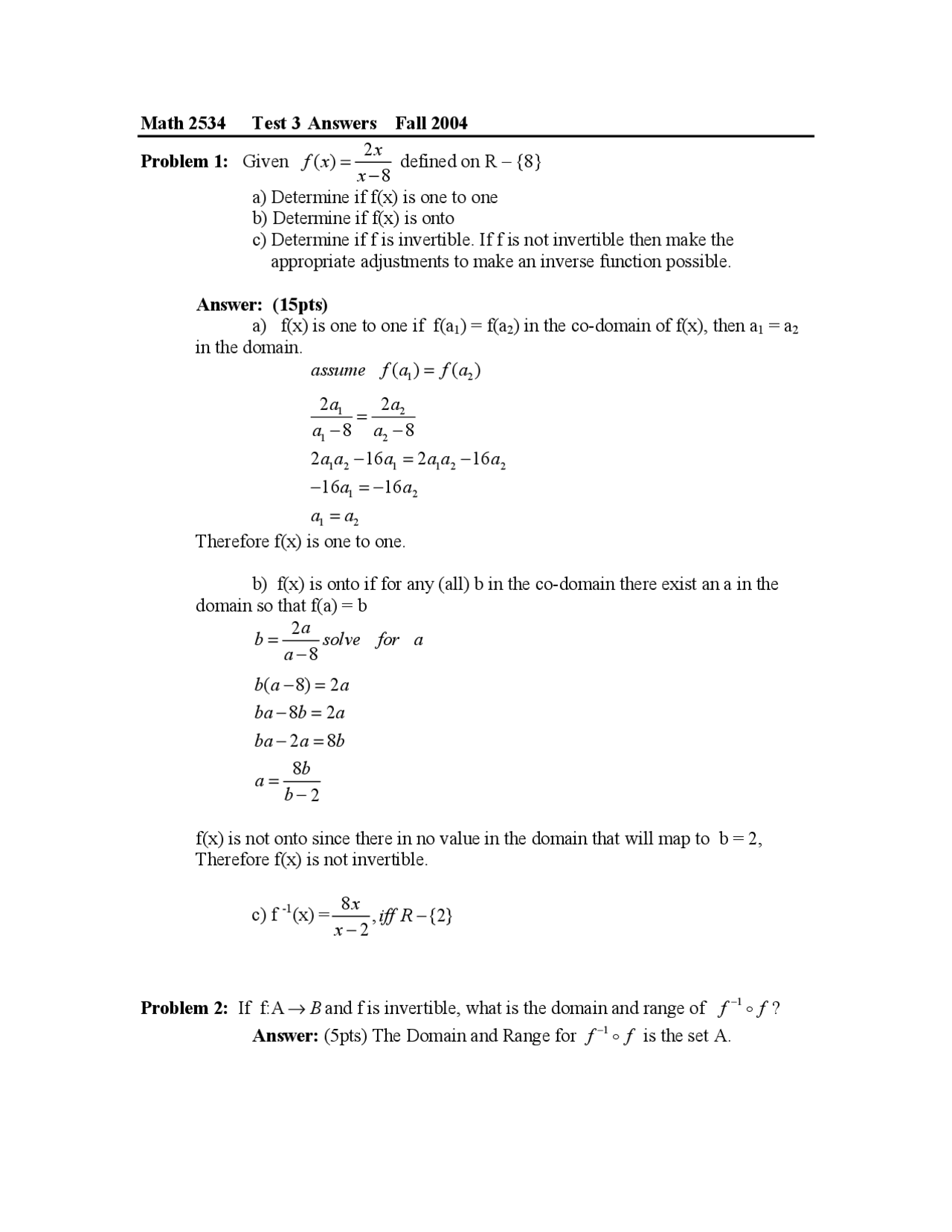 Math exercise with solutions with the pigeonhole principle | MATH 2534 - Docsity