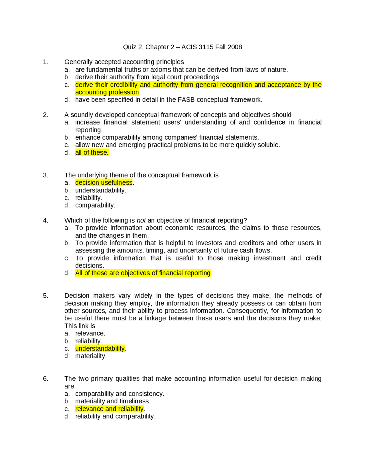 Intermediate Financial Accounting Quiz With Solutions Acis 3115