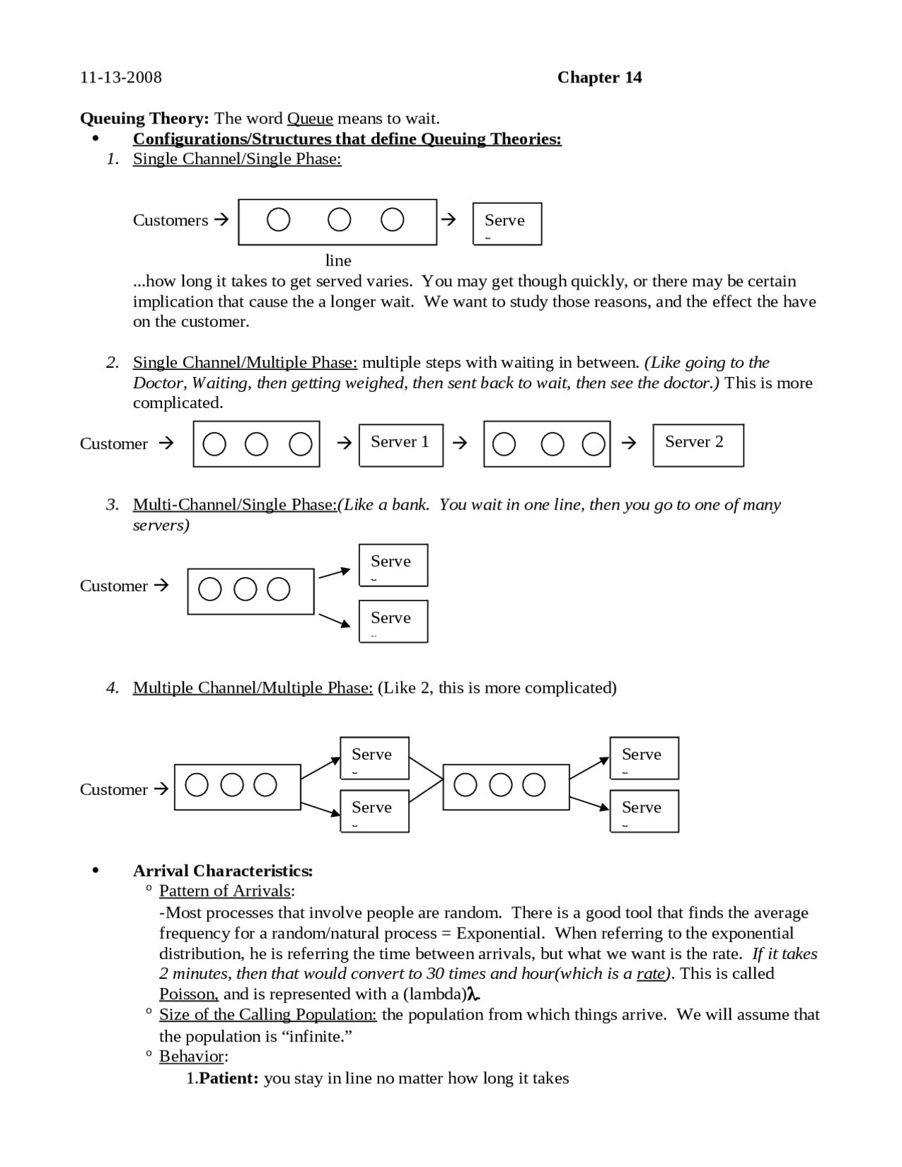 Queuing Theory: The Word Queue Means to Wait | BIT 3434 | Study notes ...