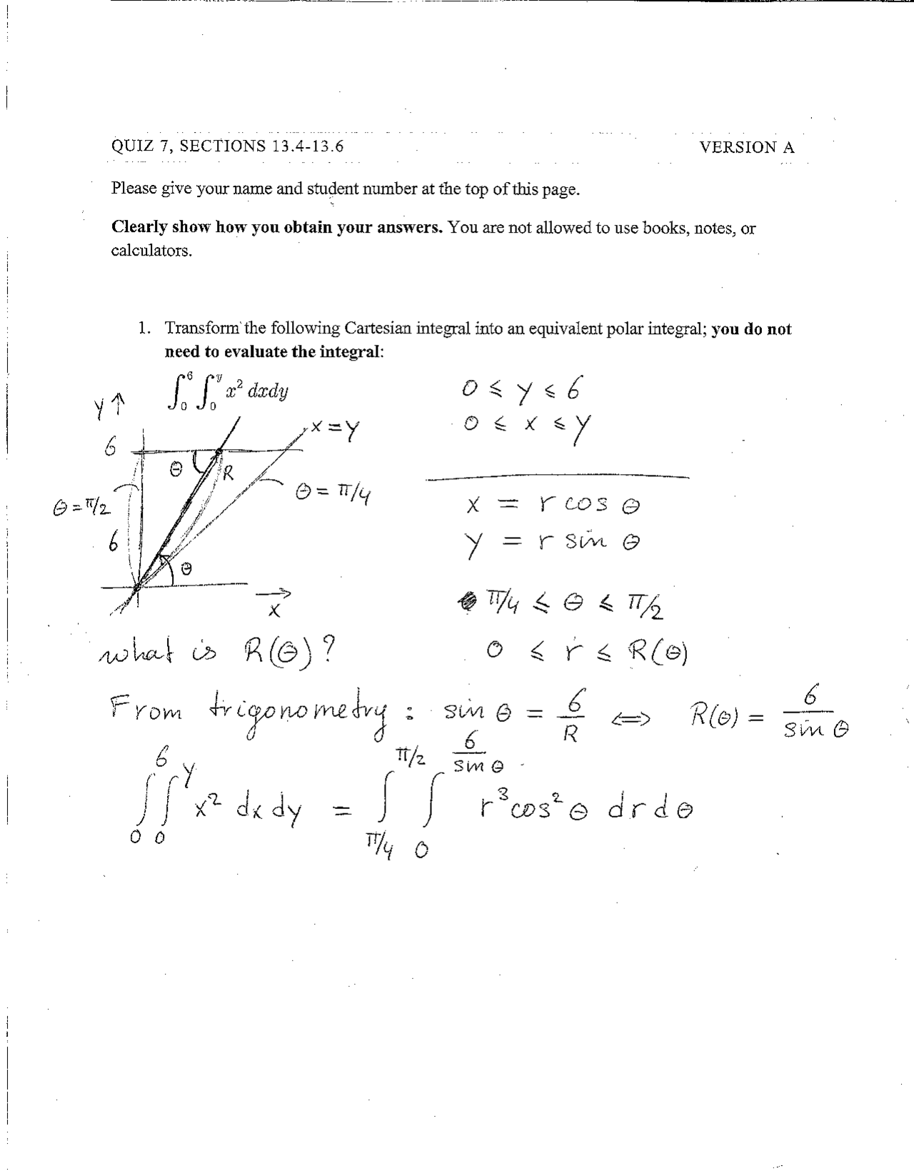 Quiz # 7 - Multivariable Calculus | MATH 2224 - Docsity Quiz # 7 - Multivariable Calculus | MATH 2224 - Docsity