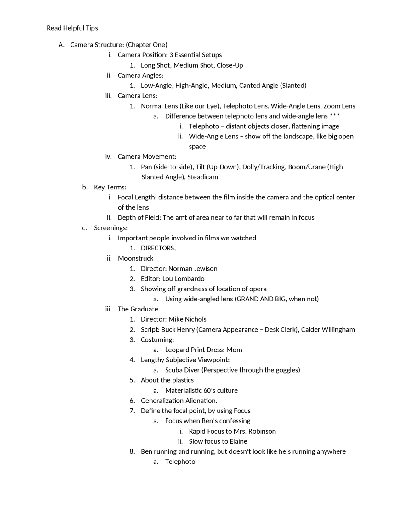 Film Production: Camera Techniques, Cinematography, Production Design ...