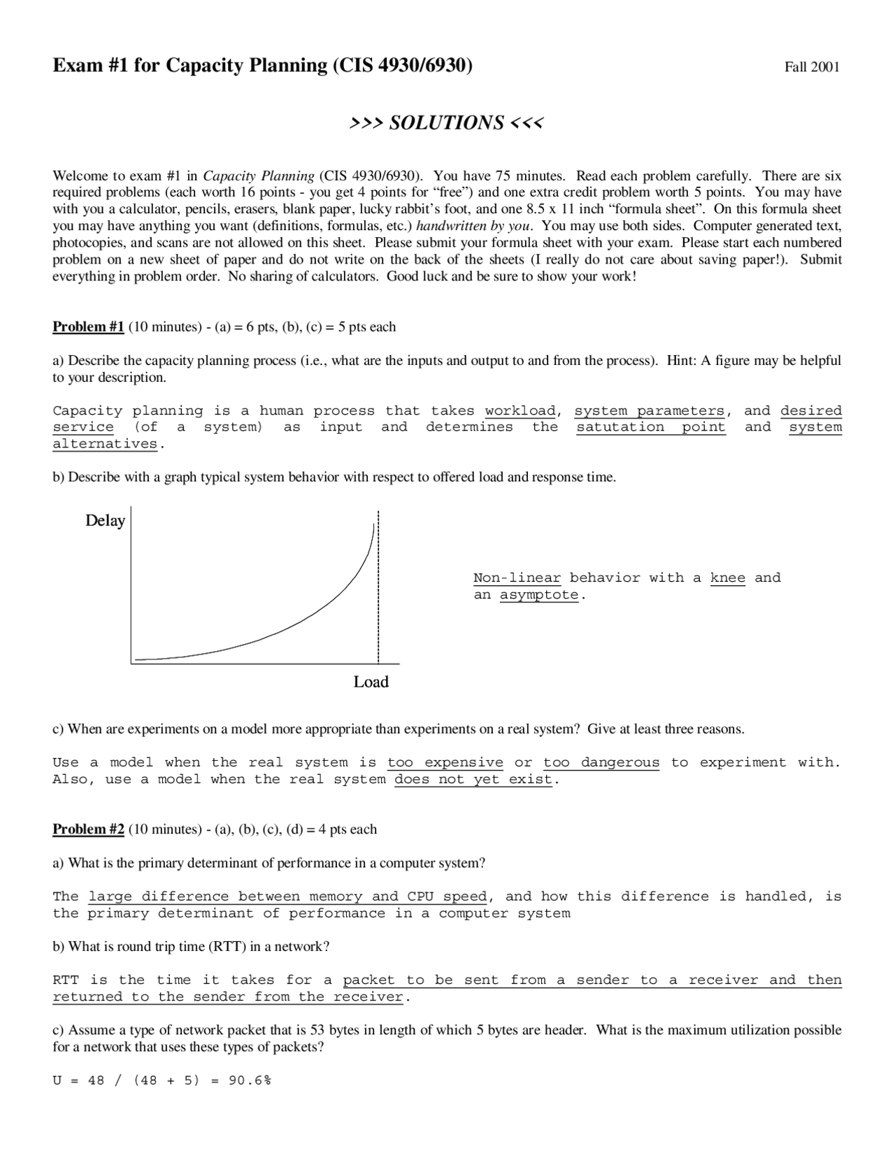 Exam 1 Capacity Planning Introduction To Robotics Cis 4930 Docsity